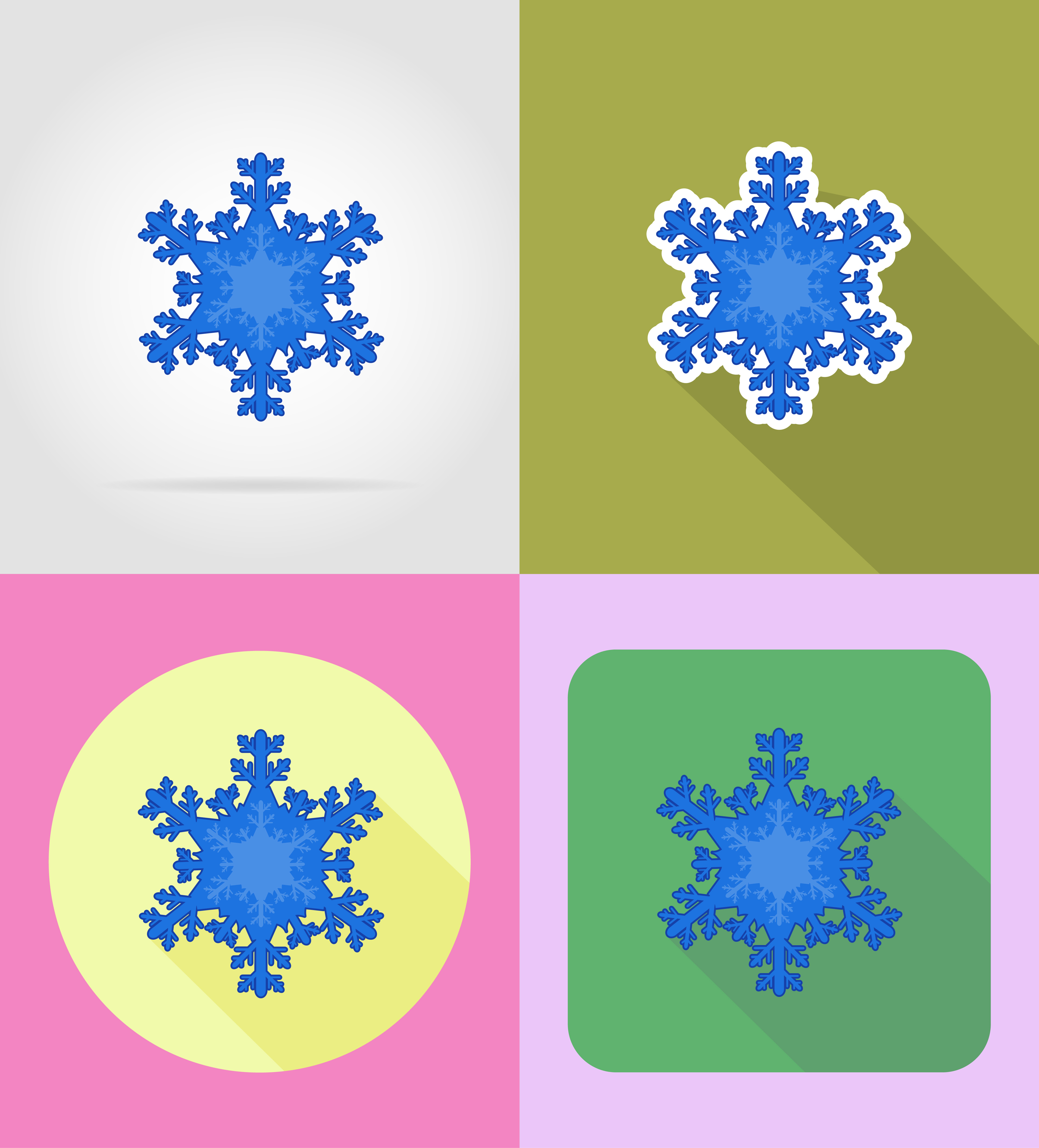 christmas and new year flat icons vector illustration 488723 Vector Art ...