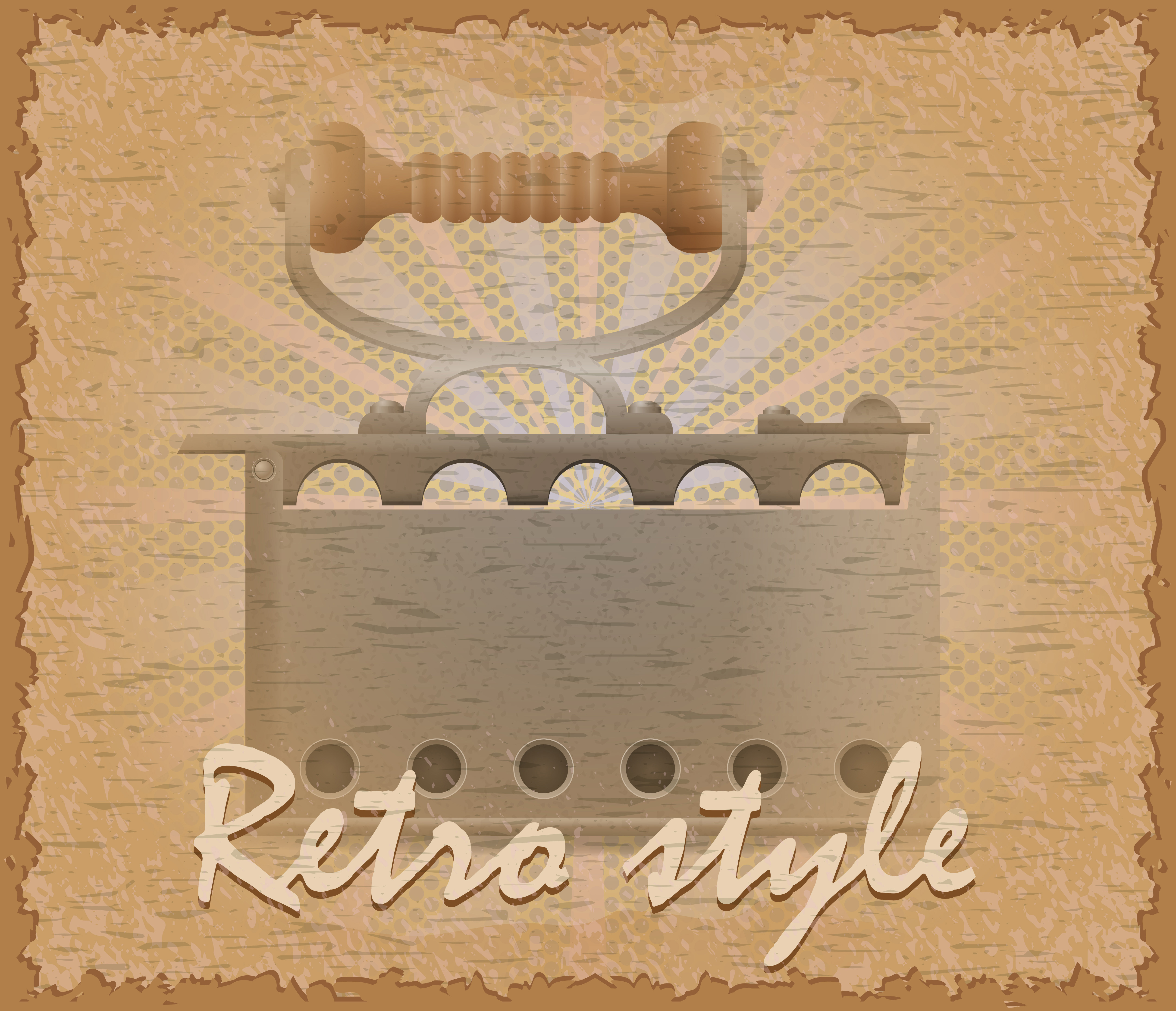 retro style poster old flatiron vector illustration 489597 Vector Art ...