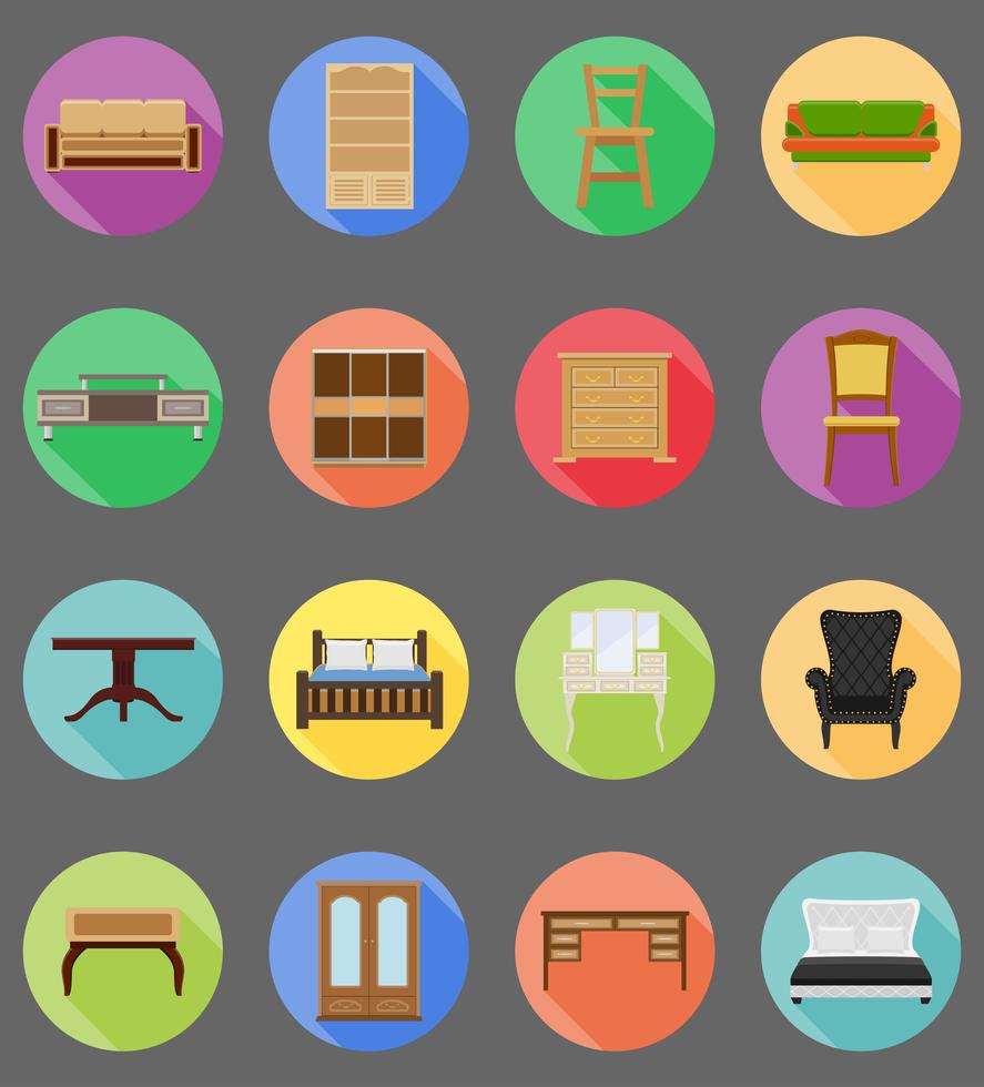 furniture set flat icons vector illustration 489739 Vector Art at Vecteezy furniture set flat icons vector illustration 489739 Vector Art at Vecteezy