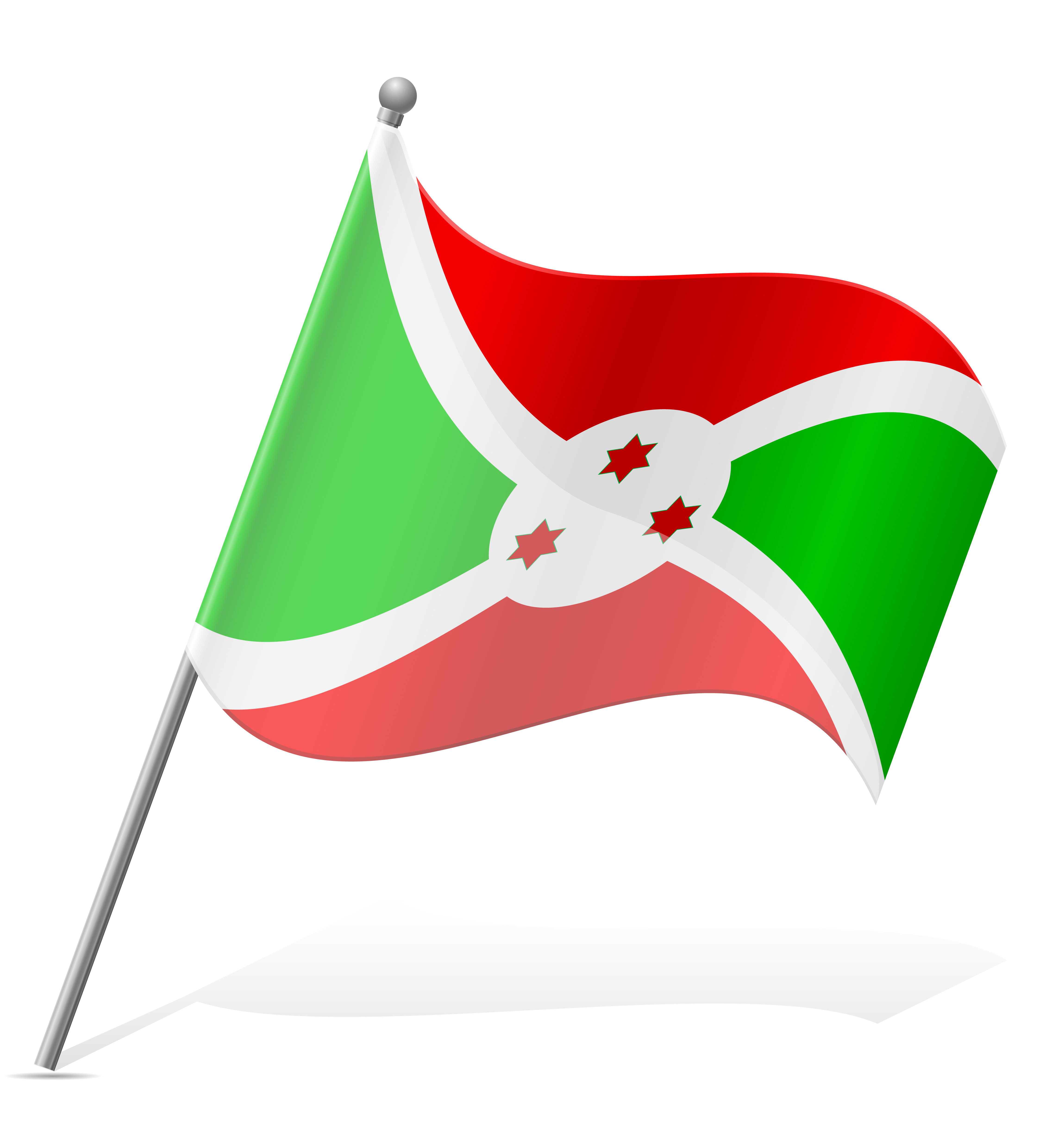 Flag Of Burundi Vector Illustration 490689 Vector Art At Vecteezy