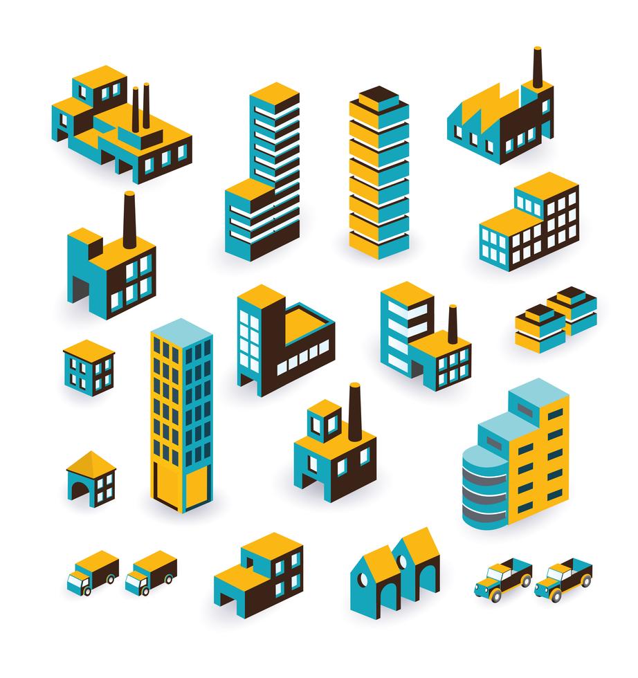 Buildings 492463 Vector Art at Vecteezy