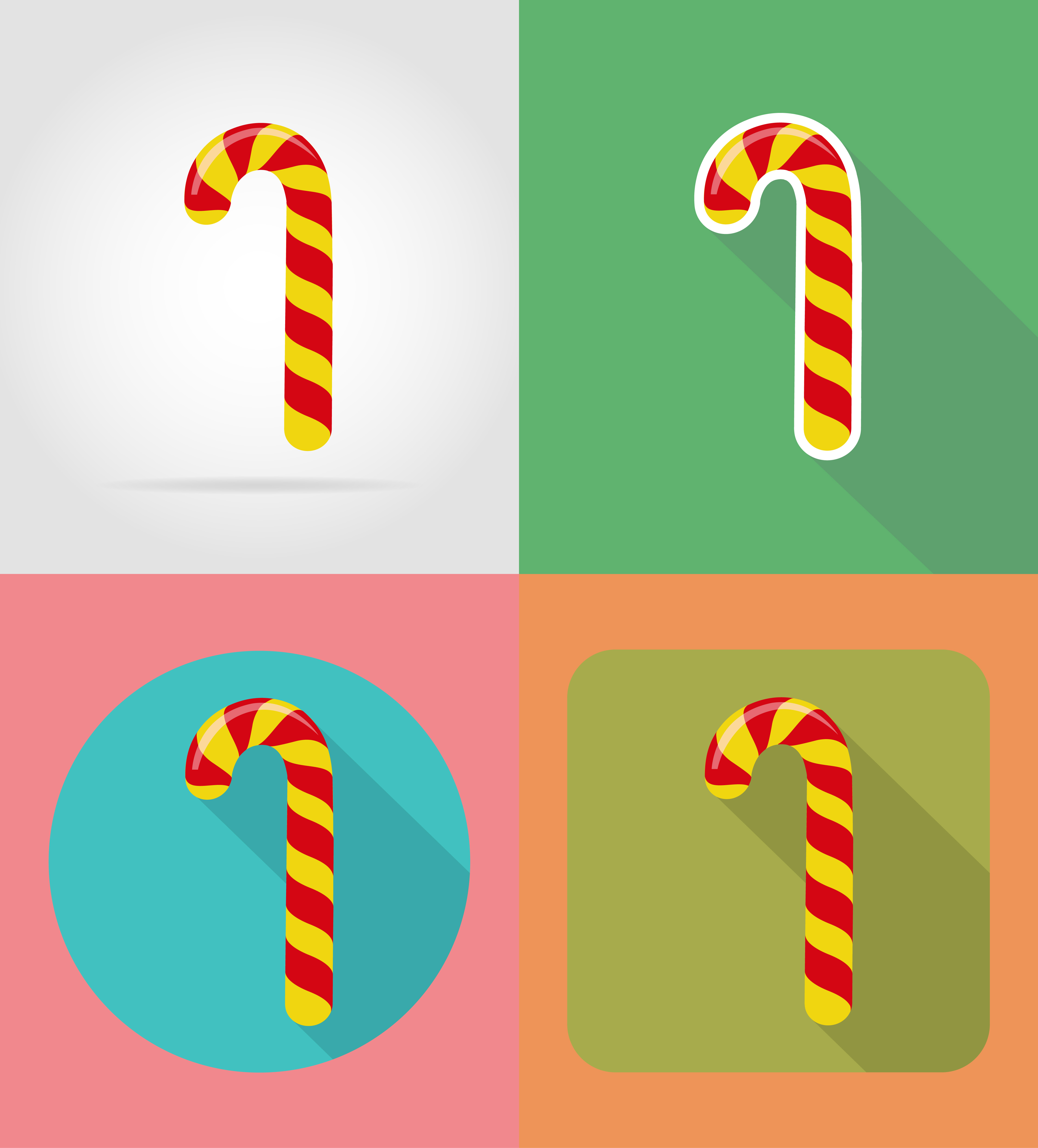 christmas and new year flat icons vector illustration 492805 Vector Art ...