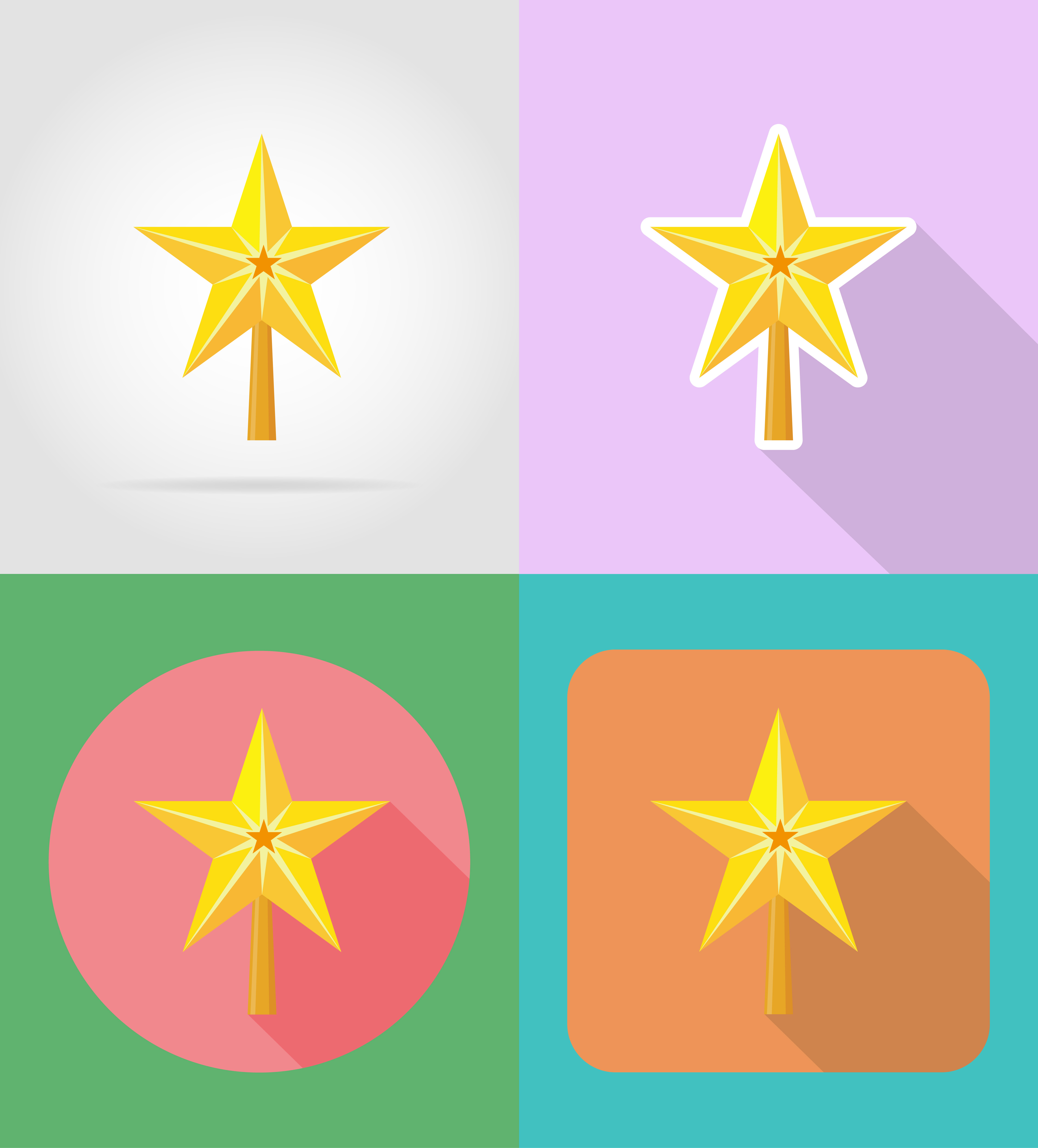 christmas and new year flat icons vector illustration 494112 Vector Art ...