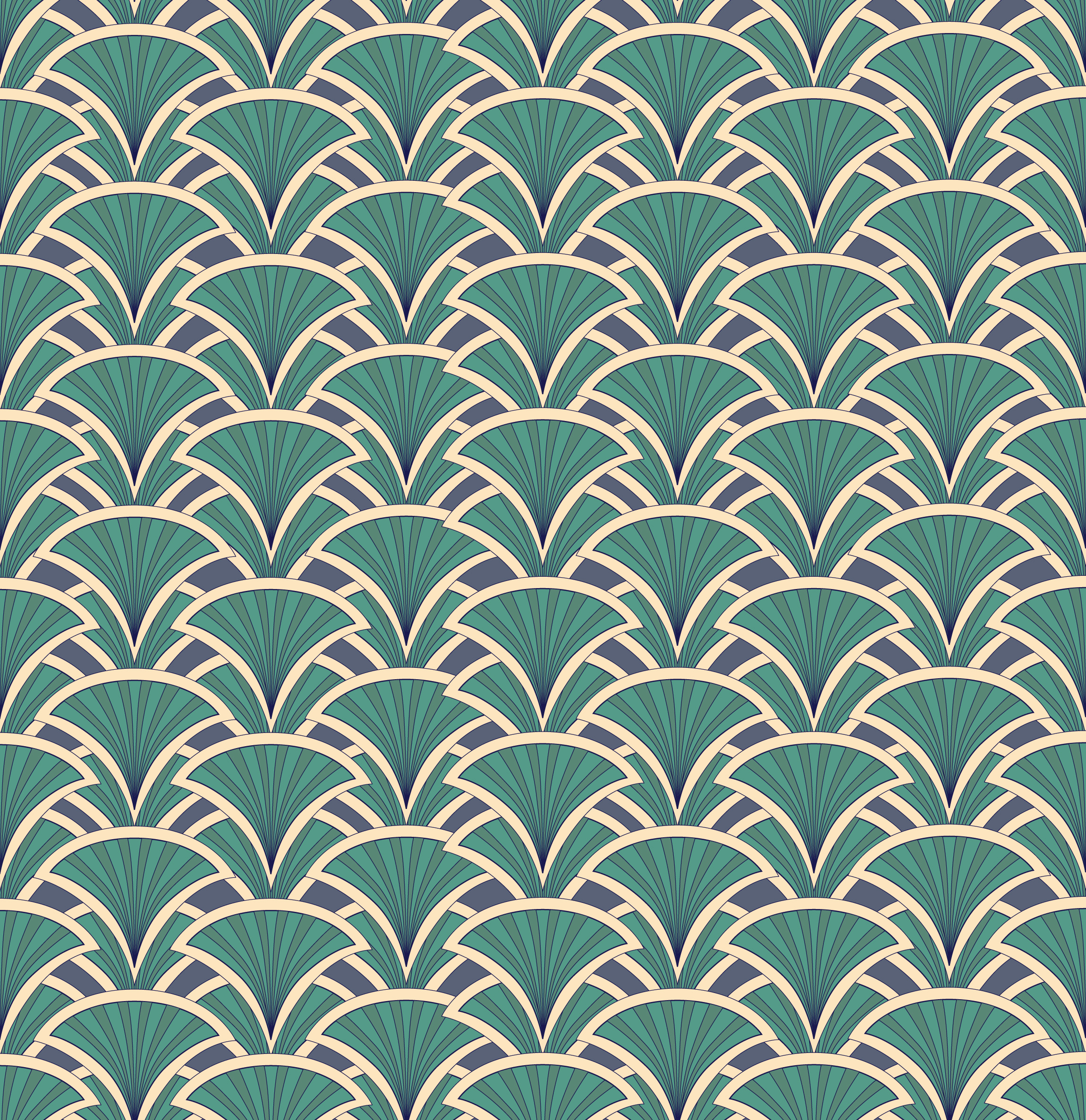 Abstract Geometric Ornamental Texture Seamless Pattern Floral