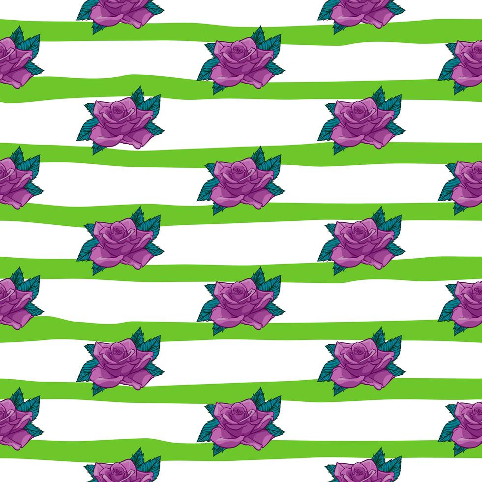 Flower Rose Seamless Pattern Vector Floral Rose Seamless Pattern