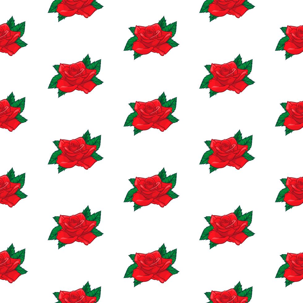 Flower Rose Seamless Pattern Vector Floral Rose Seamless Pattern