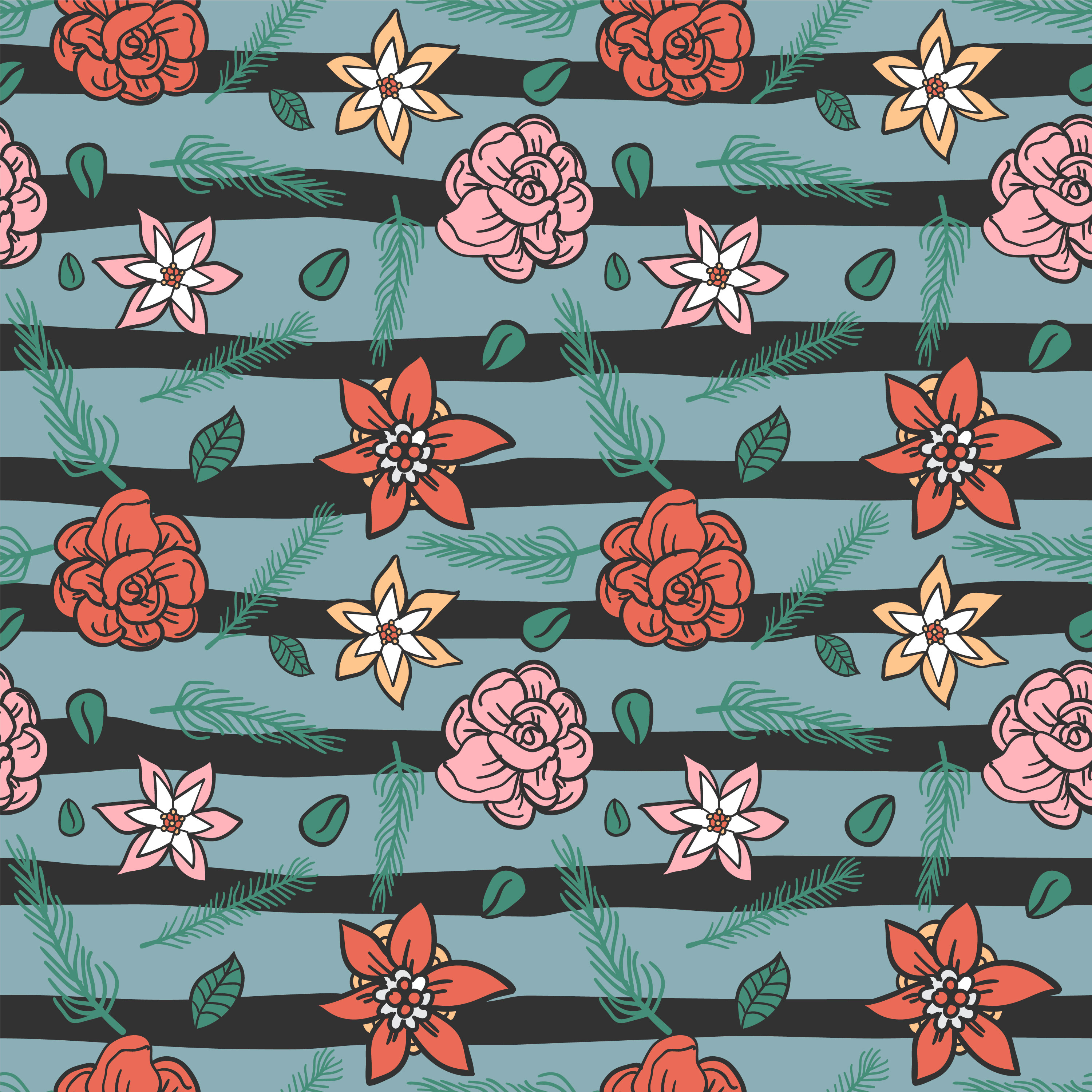 Flower Seamless Pattern Floral Pattern 506547 Vector Art At Vecteezy