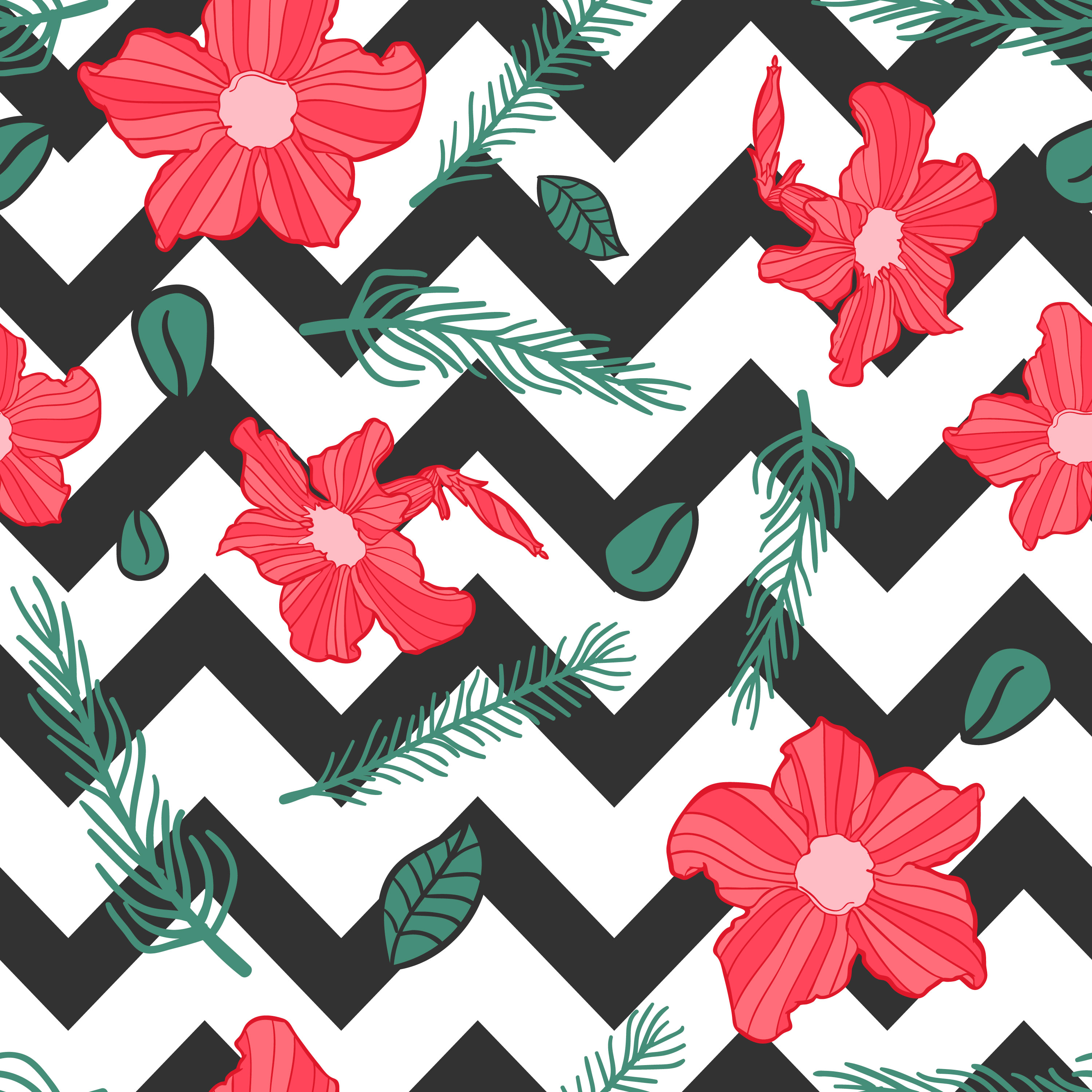 Flower Seamless Pattern Floral Pattern 506569 Vector Art At Vecteezy