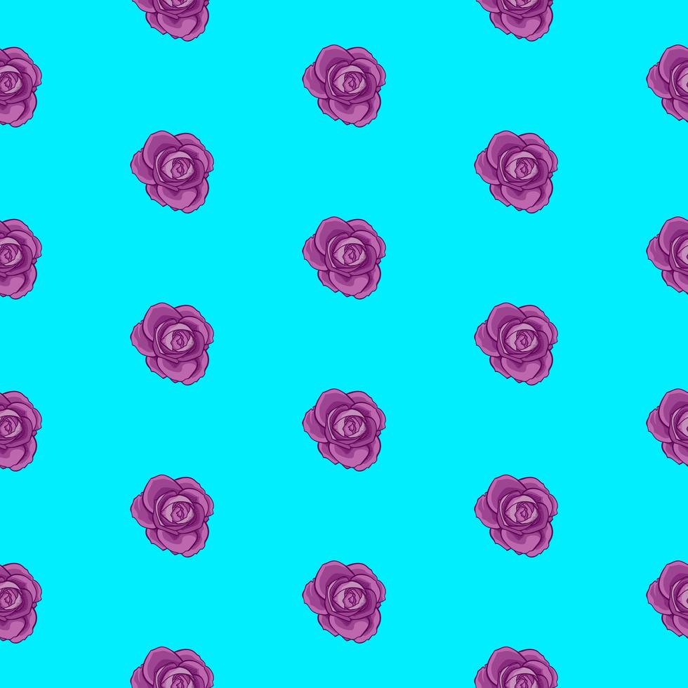 Flower Rose Seamless Pattern Vector Floral Rose Seamless Pattern