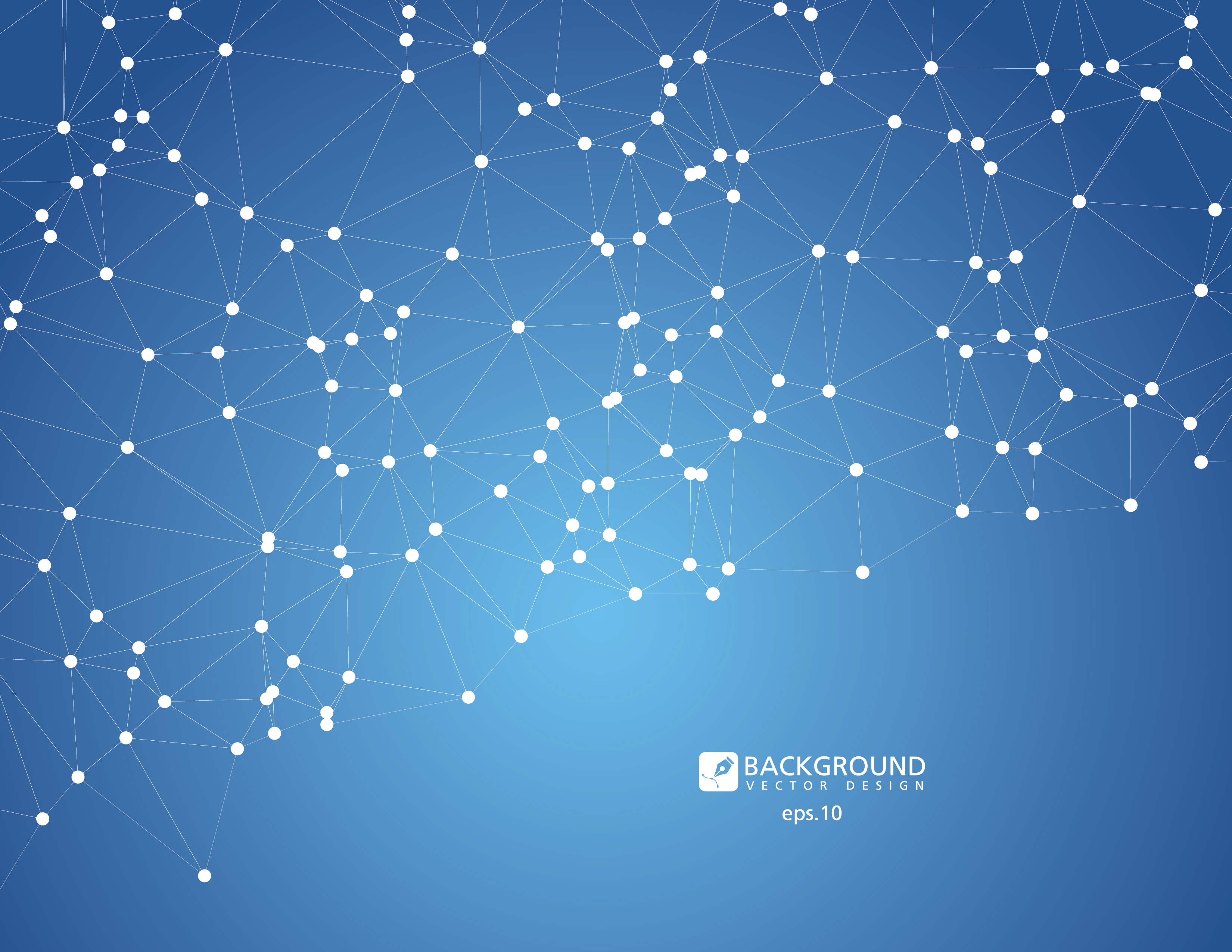 Abstract Polygonal Space Low Poly Dark Background With Connecting Dots