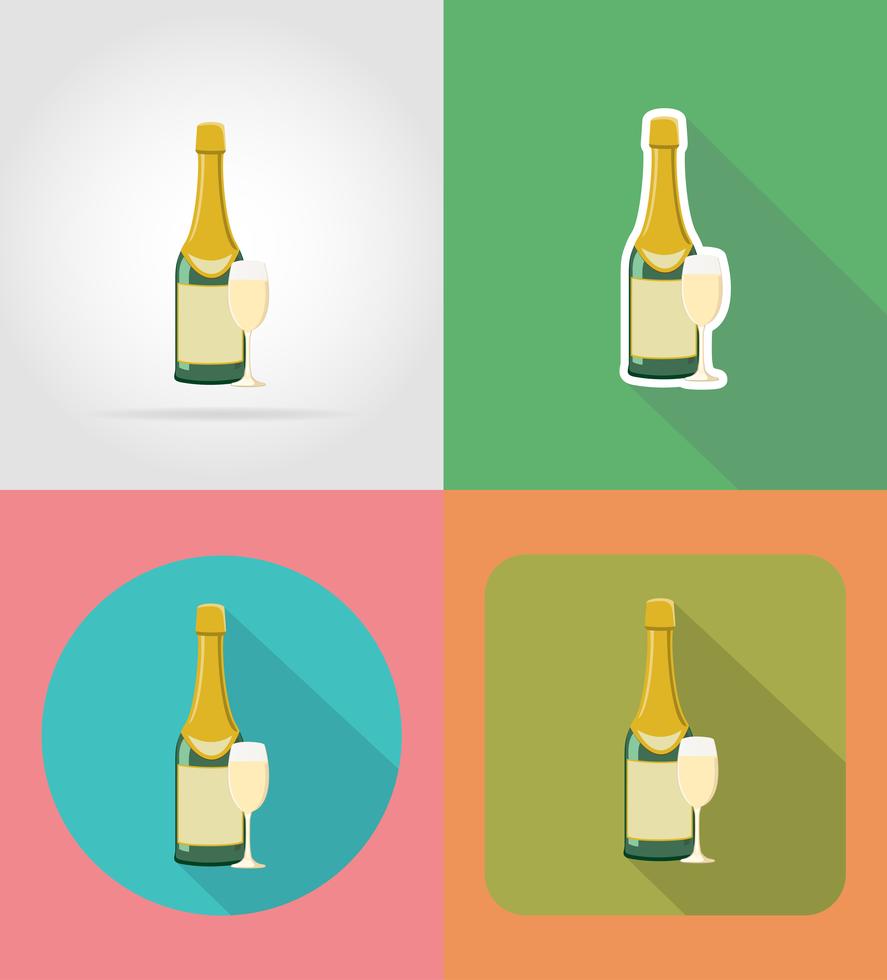 christmas and new year flat icons vector illustration 510420 Vector Art ...