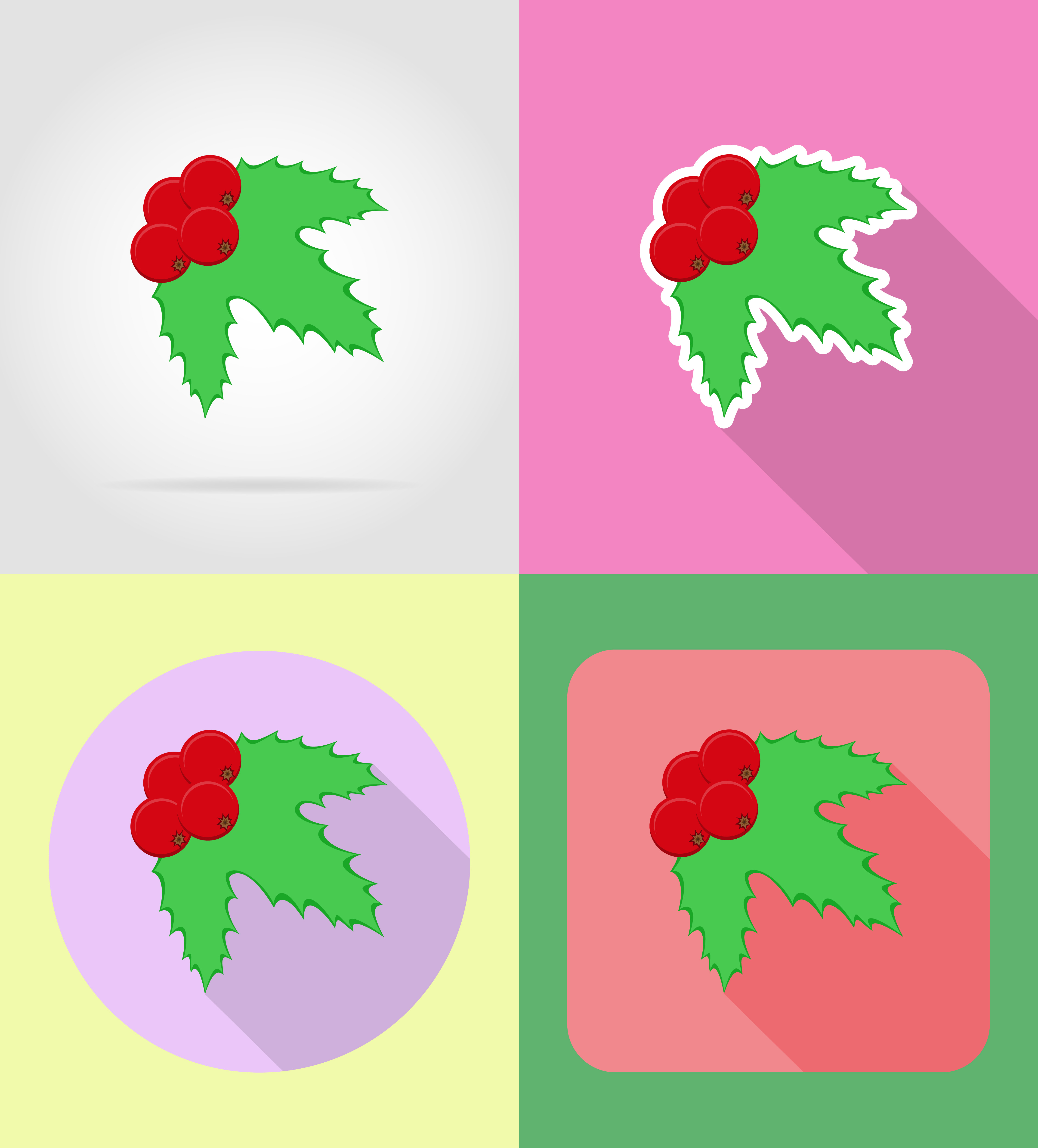 christmas and new year flat icons vector illustration 511212 Vector Art ...