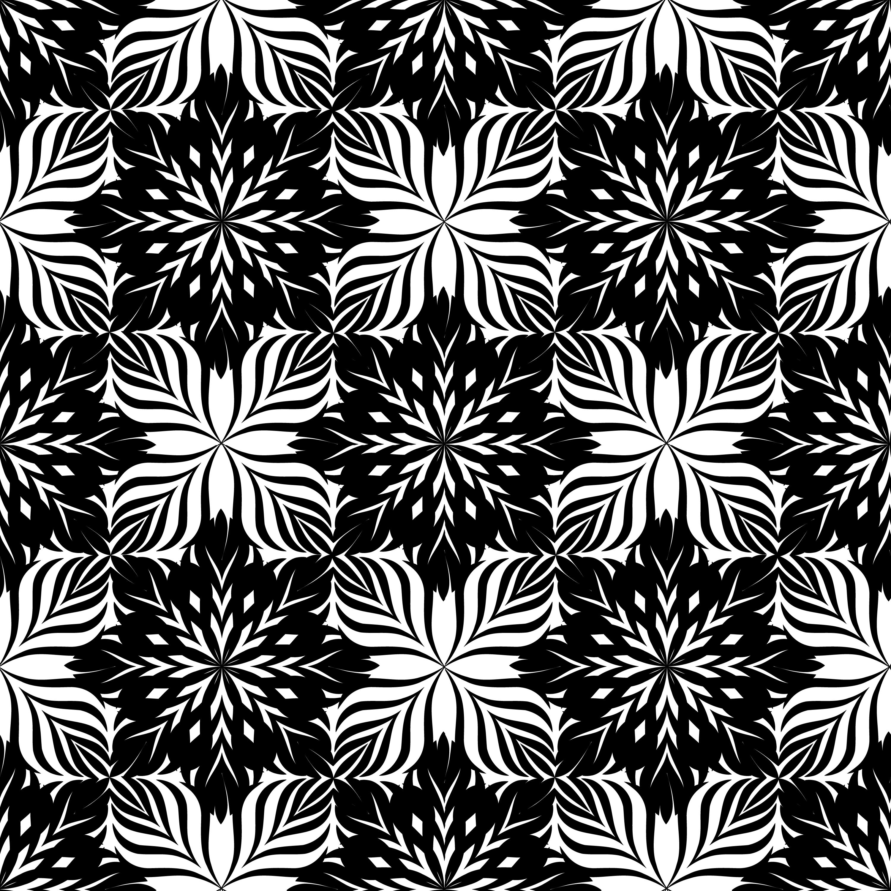 Abstract Seamless Pattern Floral Oriental Geometric Line Ornament