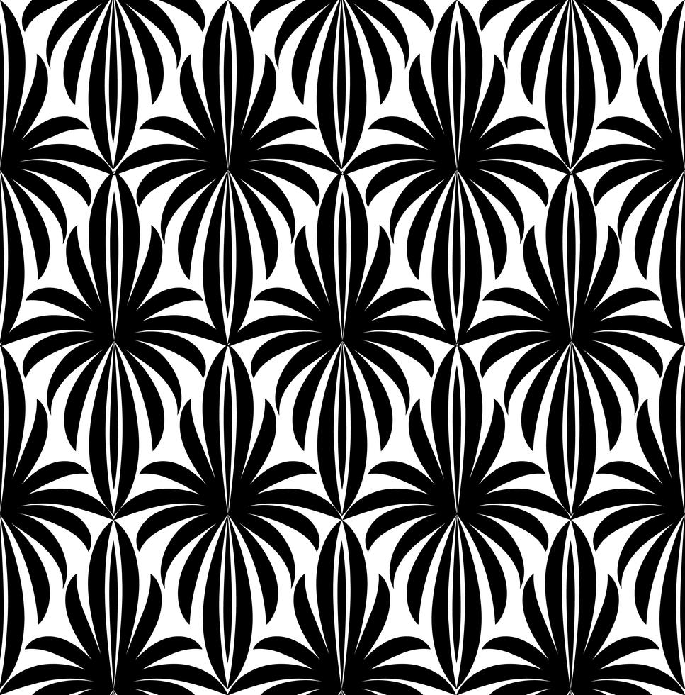 Abstract Seamless Pattern Floral Oriental Geometric Line Ornament