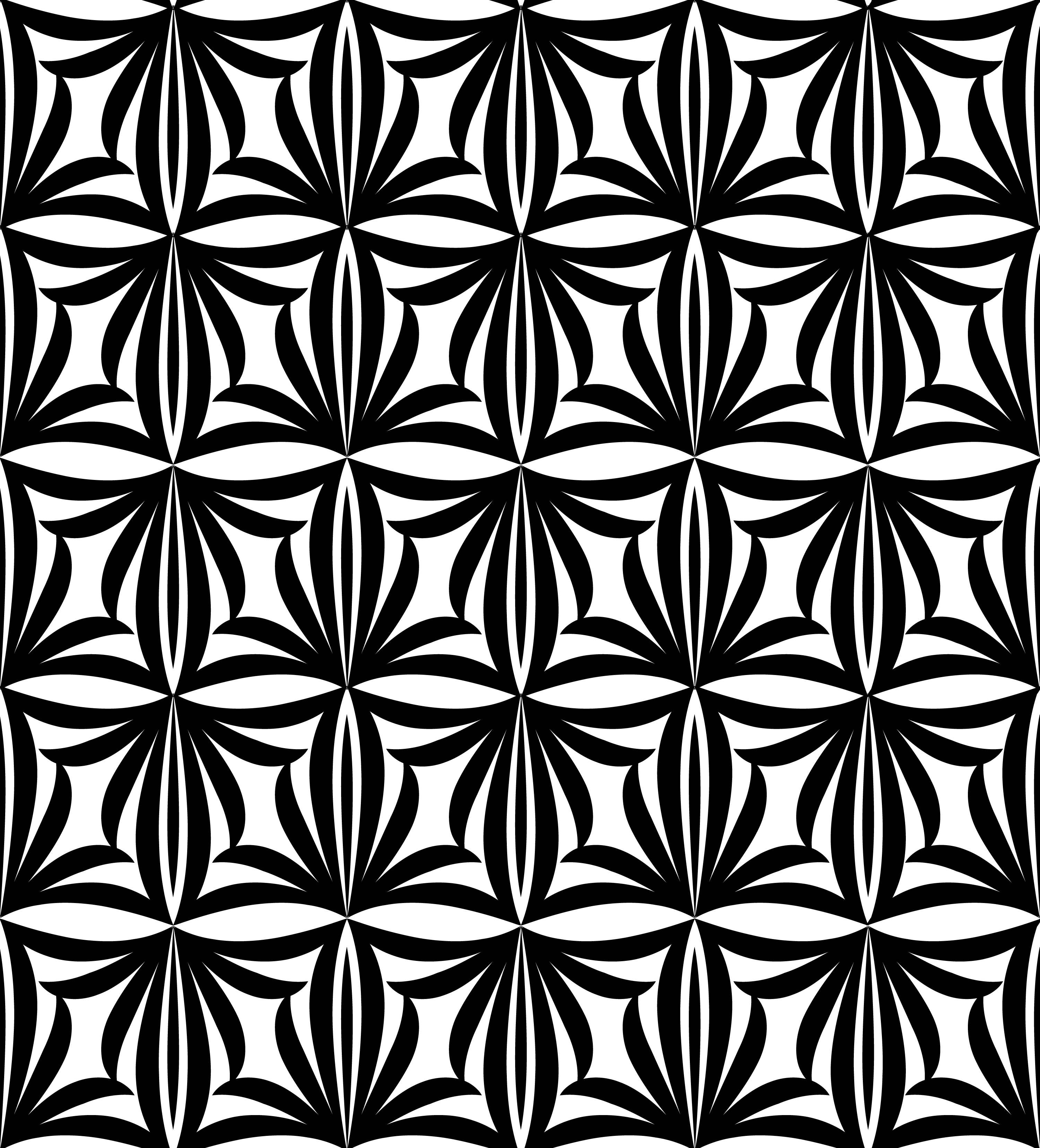 Abstract Seamless Pattern Floral Oriental Geometric Line Ornament