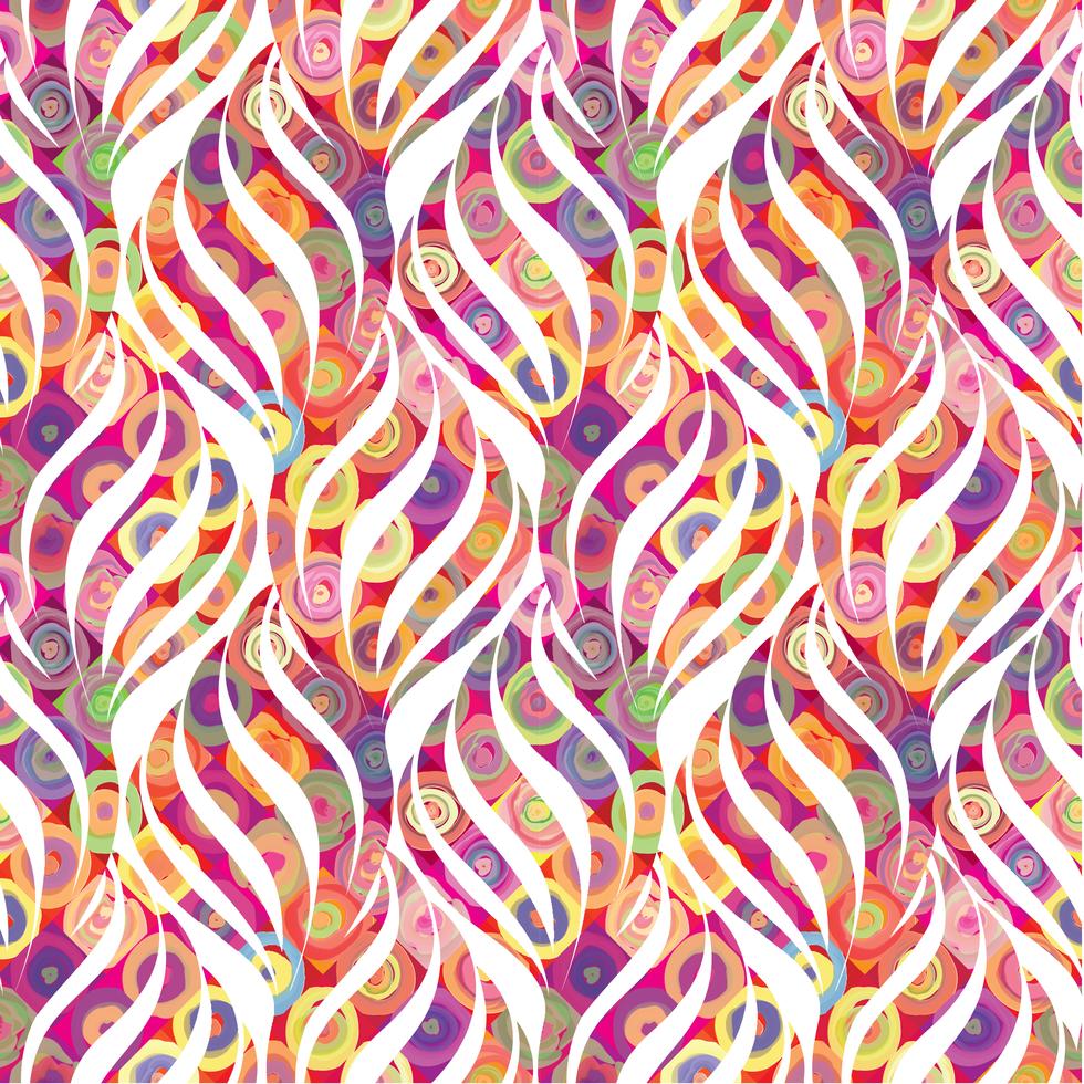 Abstract Seamless Pattern Floral Oriental Geometric Line Ornament