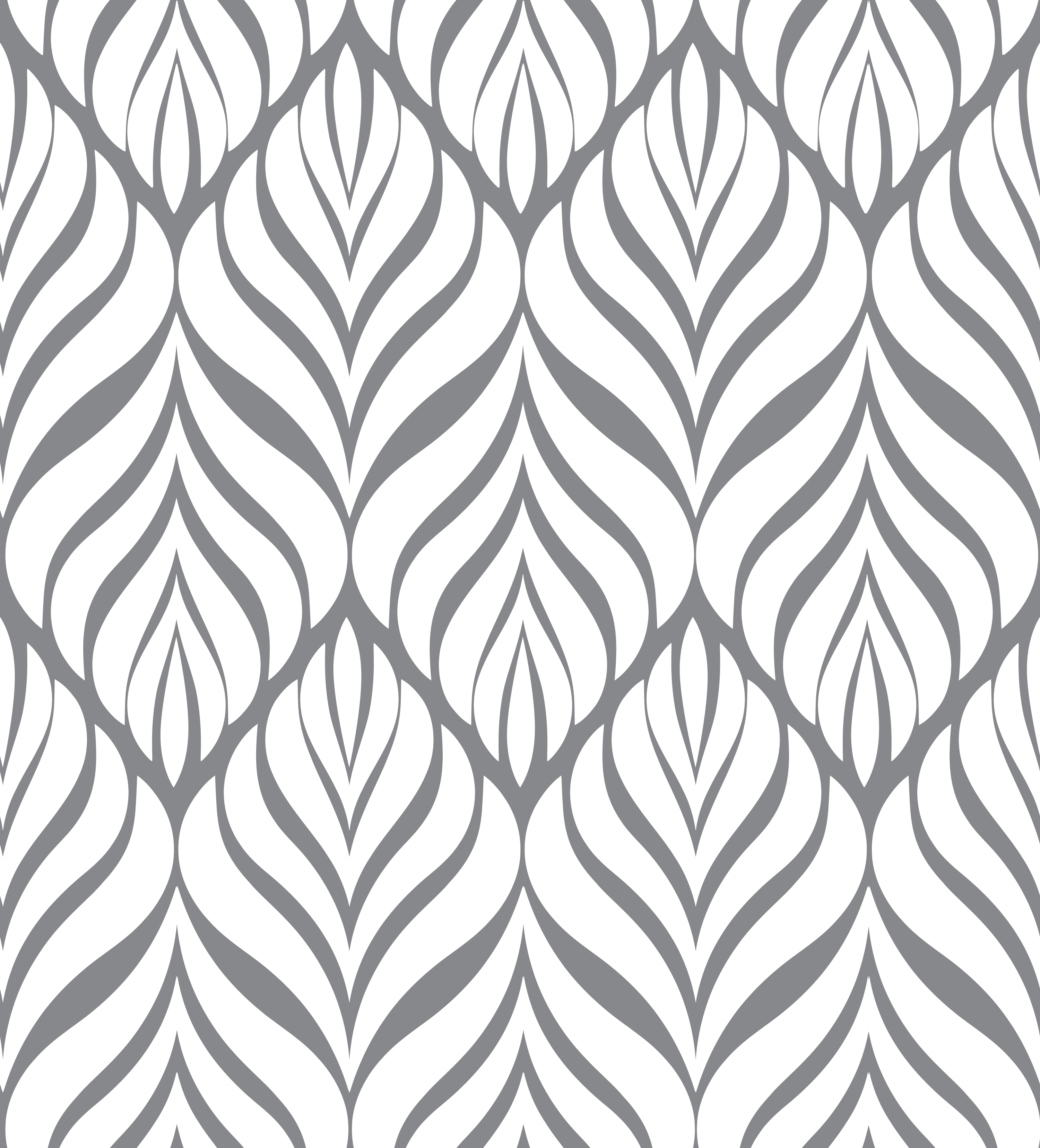 Abstract Seamless Pattern Floral Oriental Geometric Line Ornament