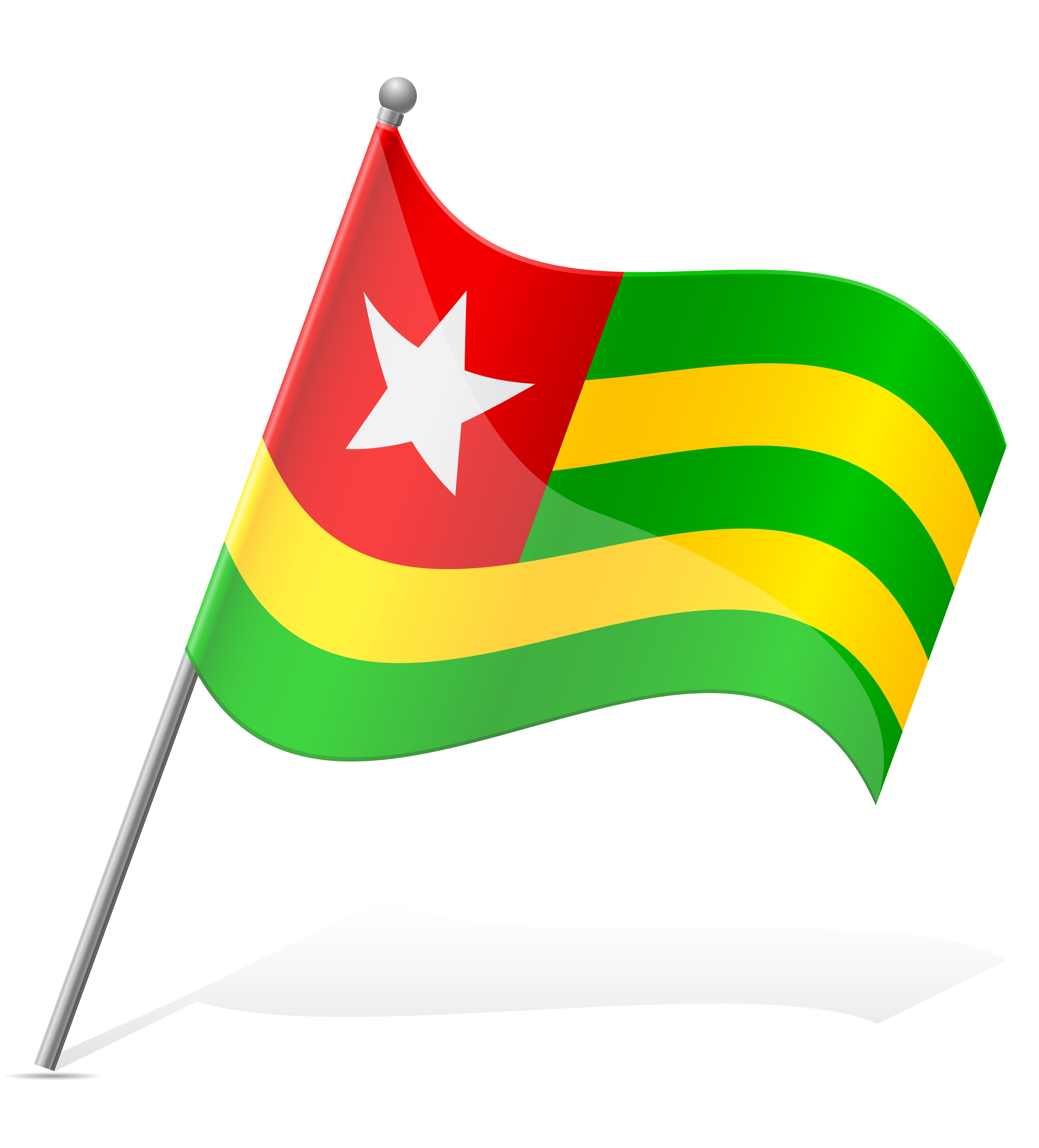 Flag Of Togo Vector Illustration 513300 Vector Art At Vecteezy