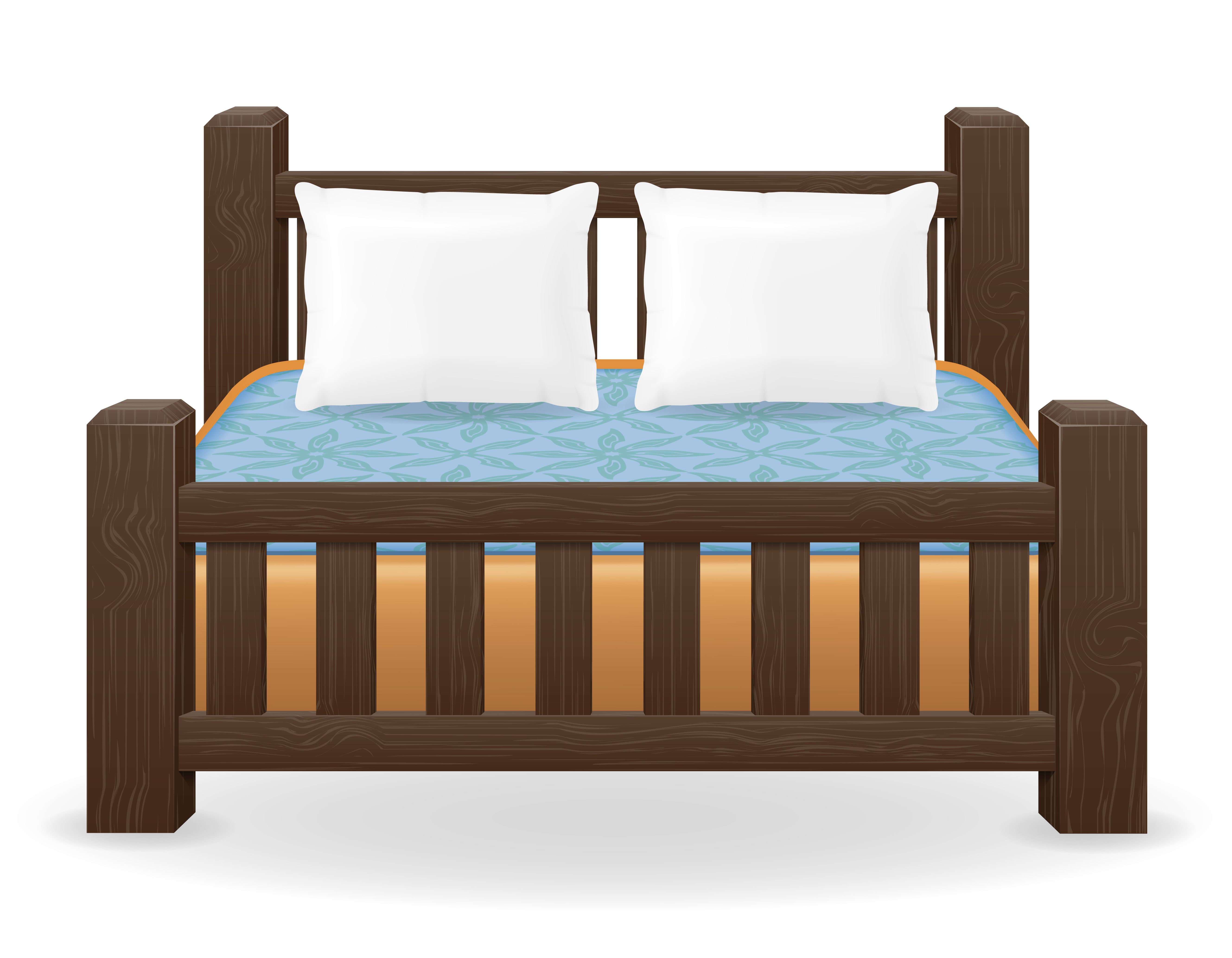 Double Bed Furniture Vector Illustration 513580 Vector Art At Vecteezy