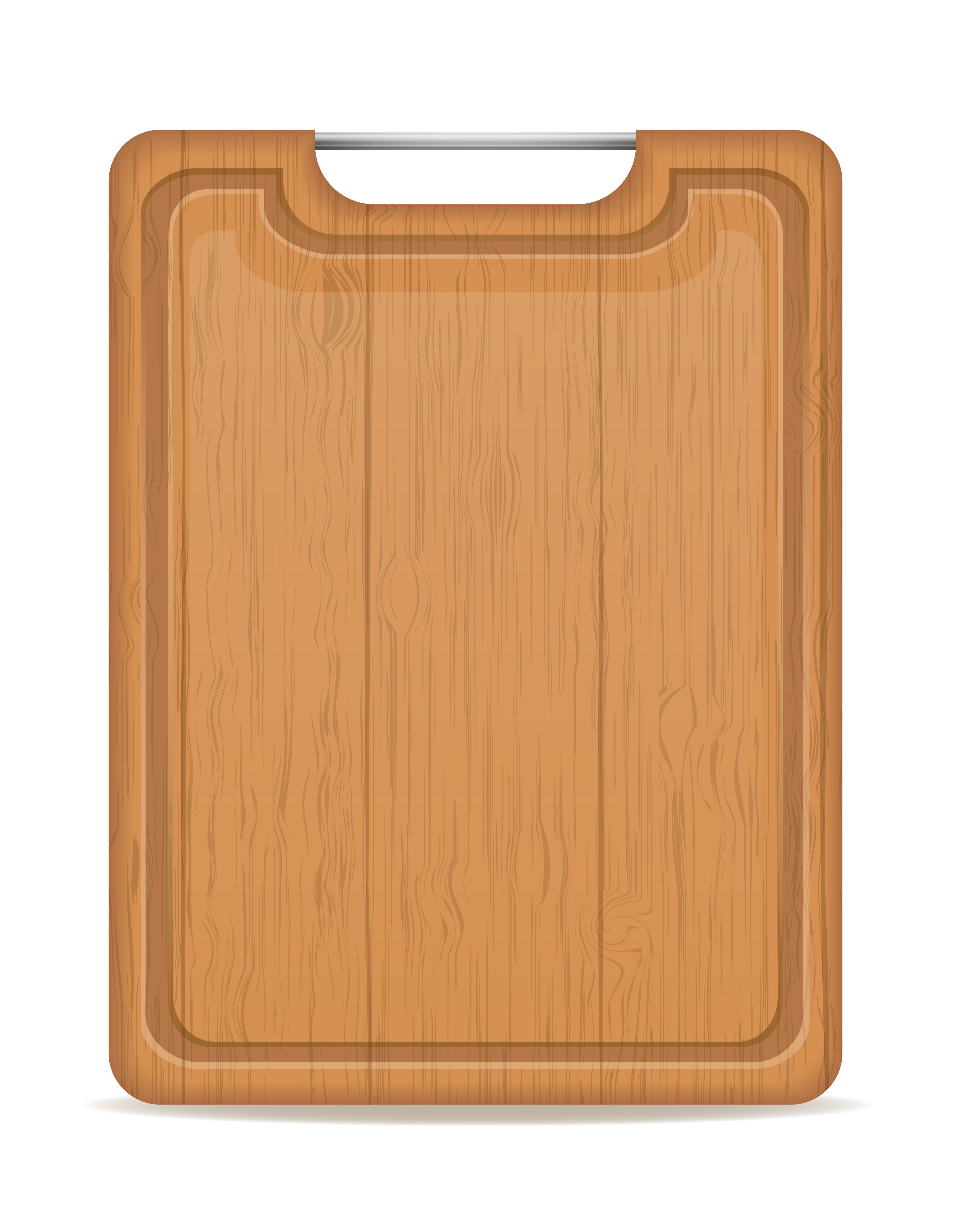 Wooden Cutting Board With Metal Handle Vector Illustration 513857 Vector Art At Vecteezy