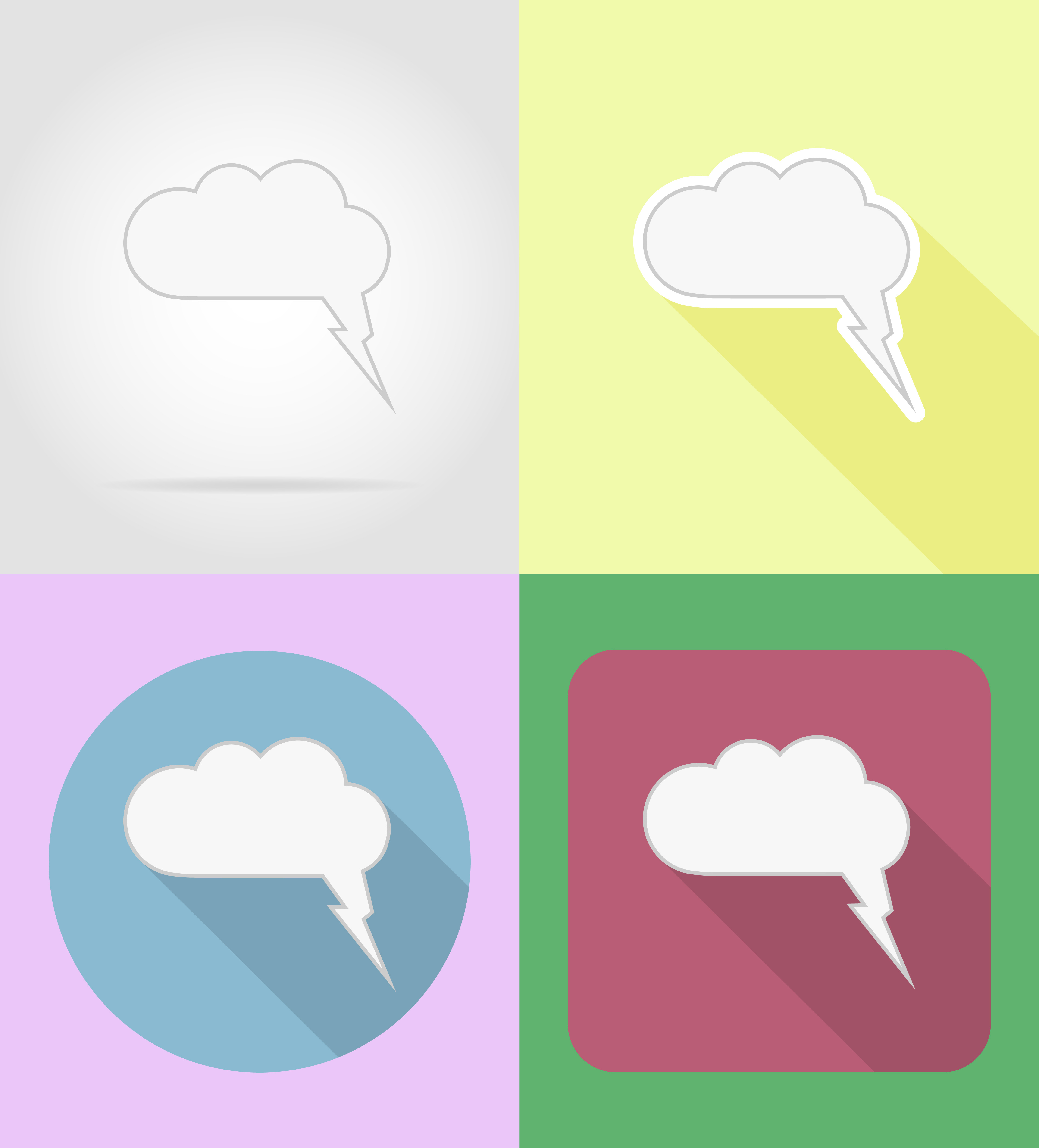 speech bubbles flat icons vector illustration 513947 Vector Art at Vecteezy
