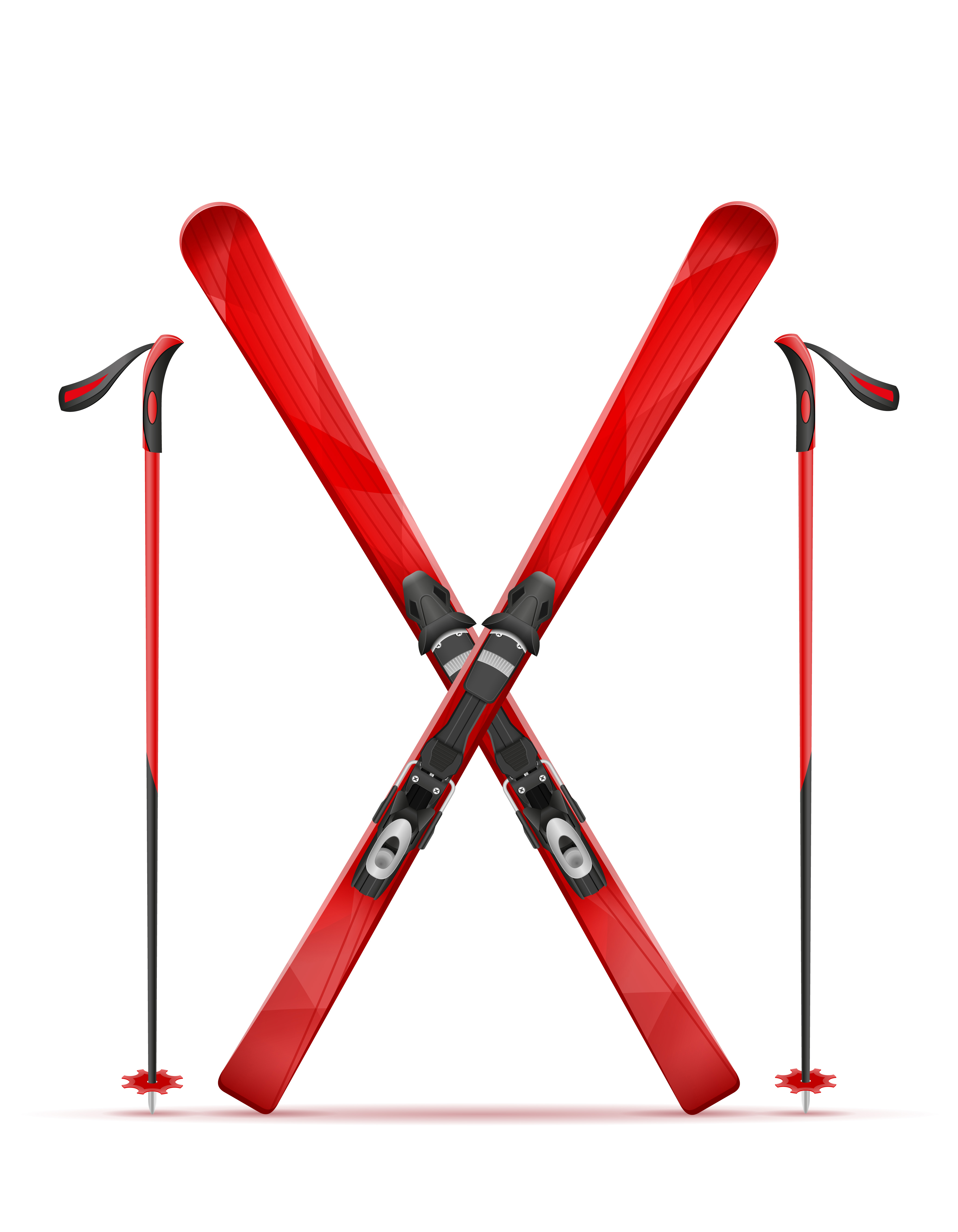 mountain ski and stick vector illustration 514675 Vector Art at Vecteezy