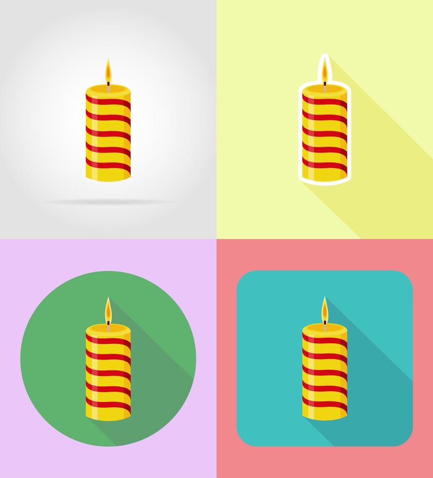 christmas and new year flat icons vector illustration 516469 Vector Art ...