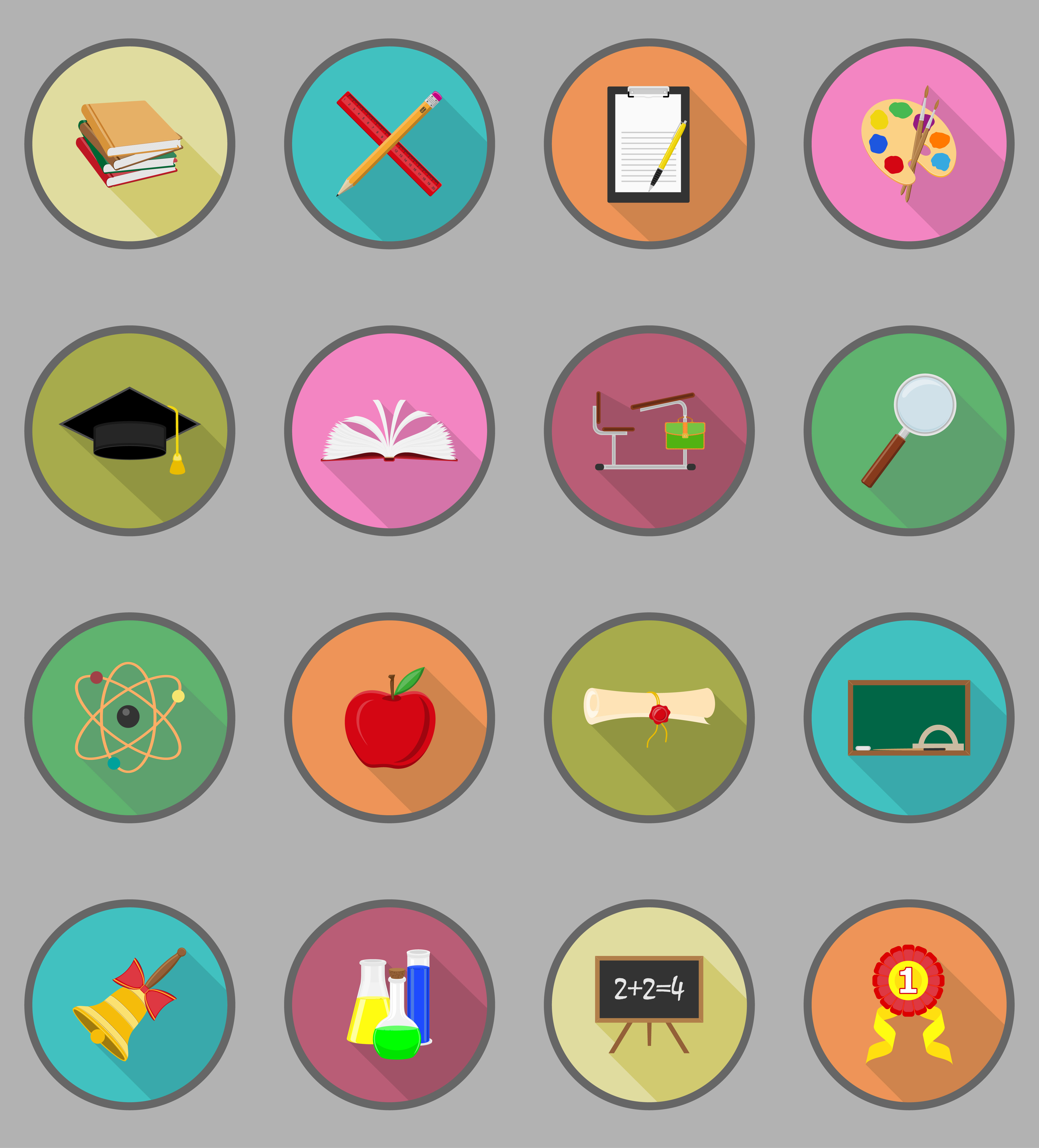 school education flat icons vector illustration 516622 Vector Art at ... school education flat icons vector illustration 516622 Vector Art at ...