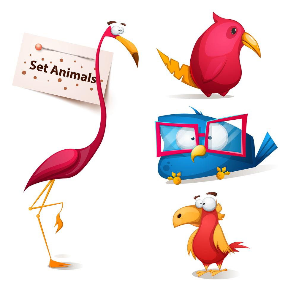 Set - cute, funny cartoon characters. 517348 Vector Art at Vecteezy