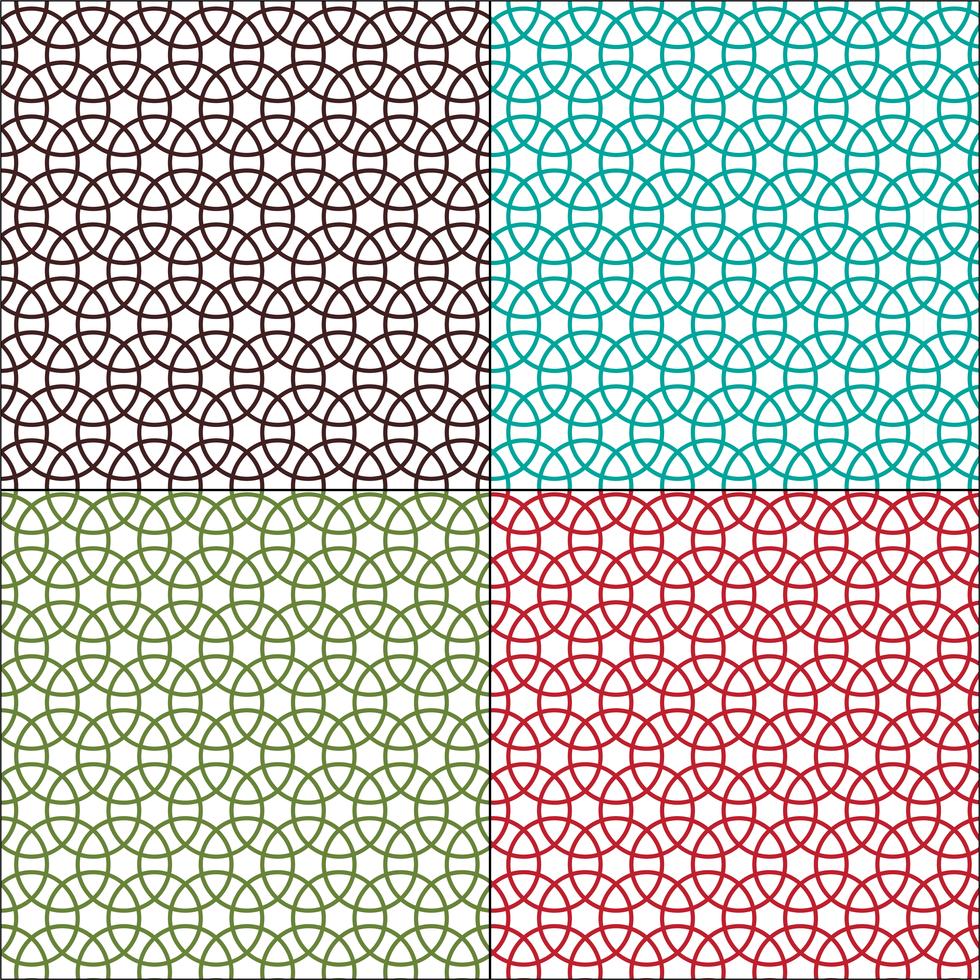 seamless interlocking circles geometric patterns 517912 Vector Art at Vecteezy