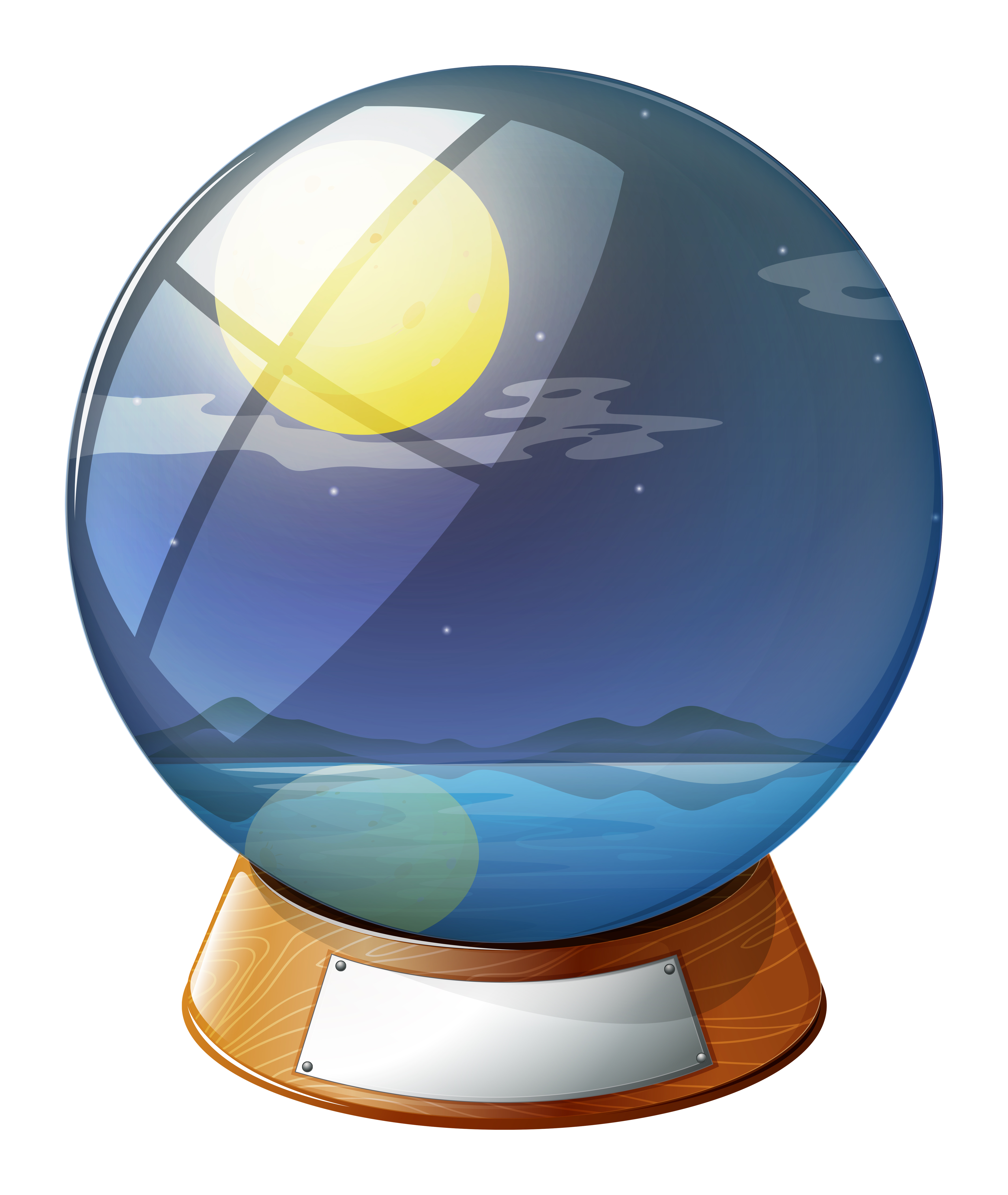 Uma bola de cristal com uma lua cheia dentro - Download Vetores Gratis ...