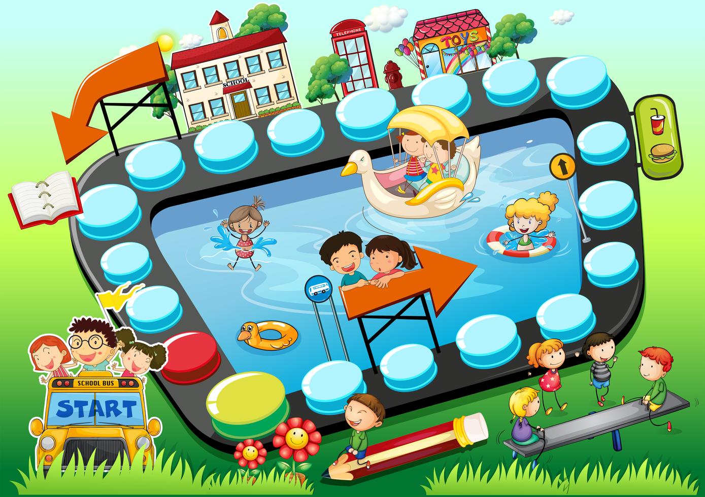 Children boardgame 521690 Vector Art at Vecteezy