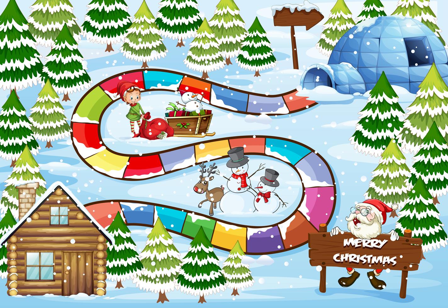 Christmas board game 521887 Vector Art at Vecteezy