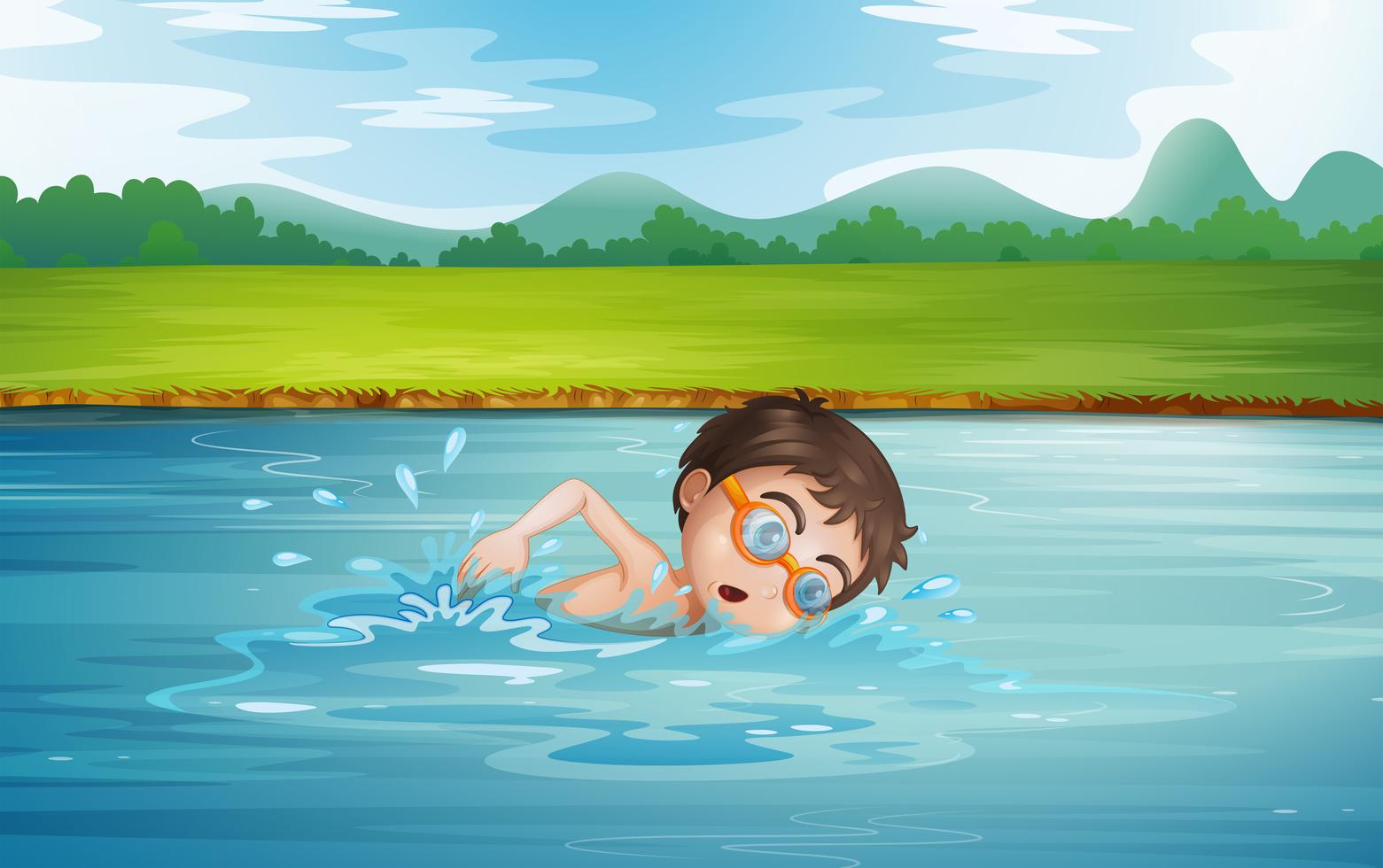 Um, homem jovem, natação - Download Vetores Gratis, Desenhos de Vetor ...