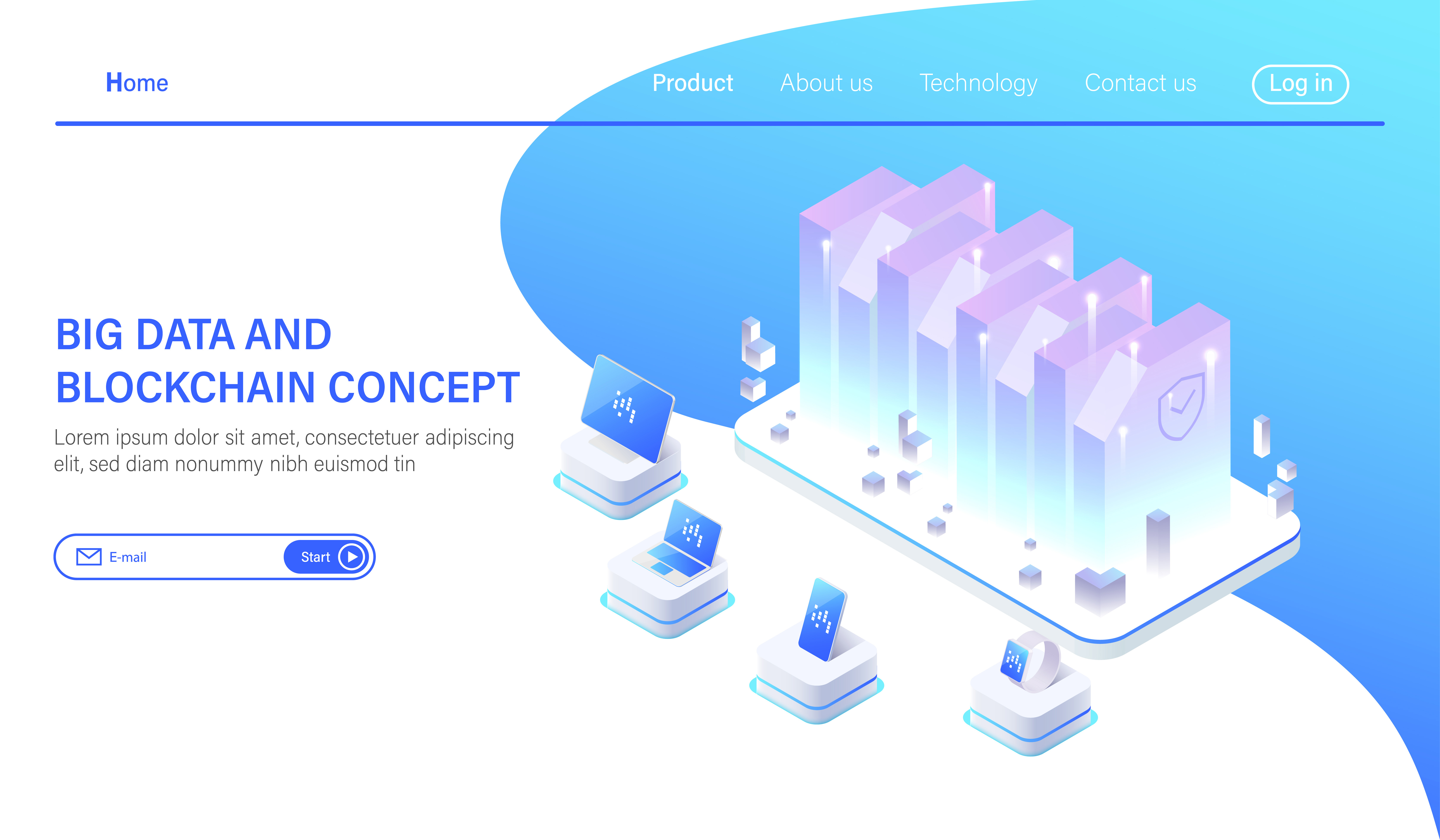 Big Data isometric vector illustration. Abstract 3d hosting server or ... Big Data isometric vector illustration. Abstract 3d hosting server or ...