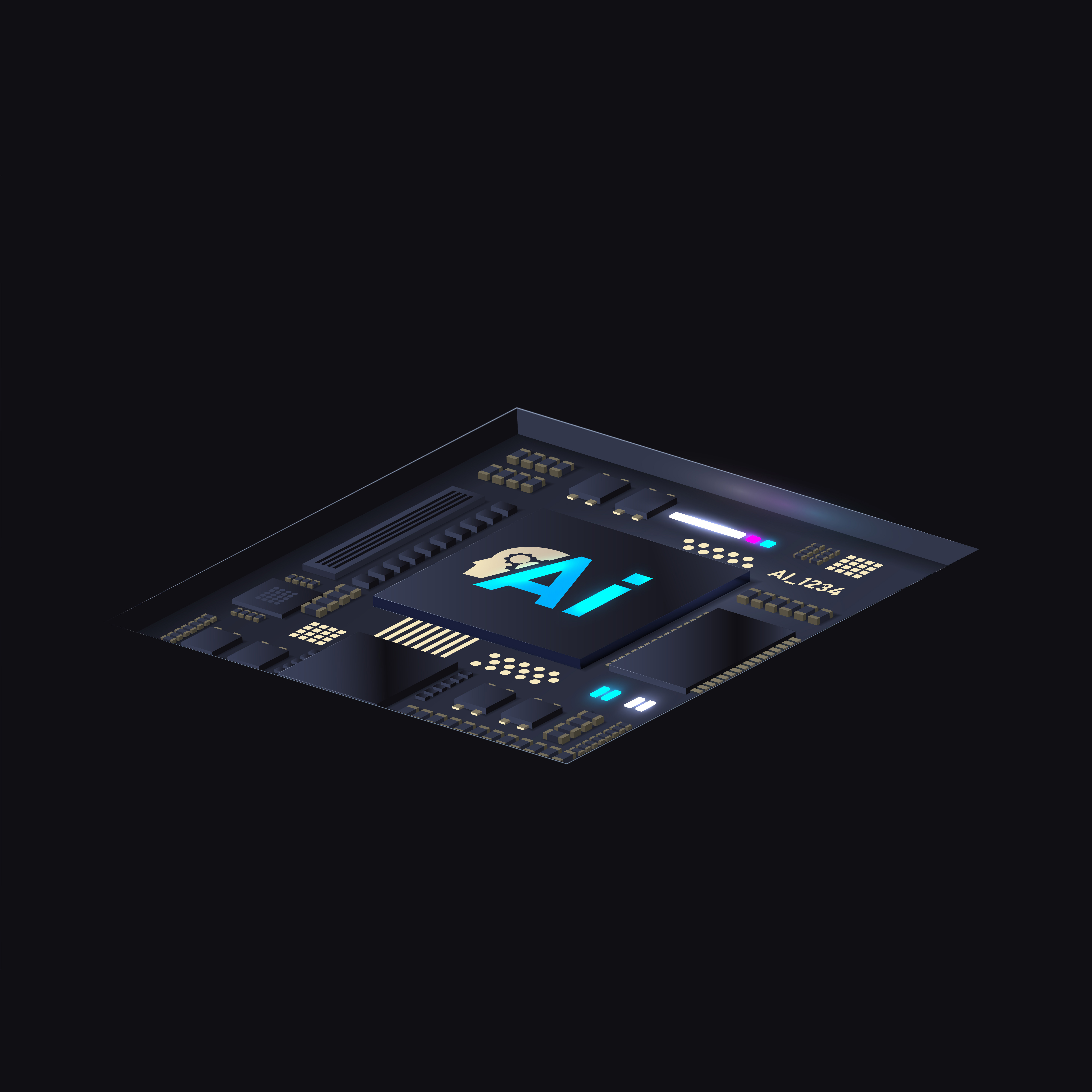 Vector of Artificial intelligence processor. 523575 Vector Art at Vecteezy Vector of Artificial intelligence processor. 523575 Vector Art at Vecteezy