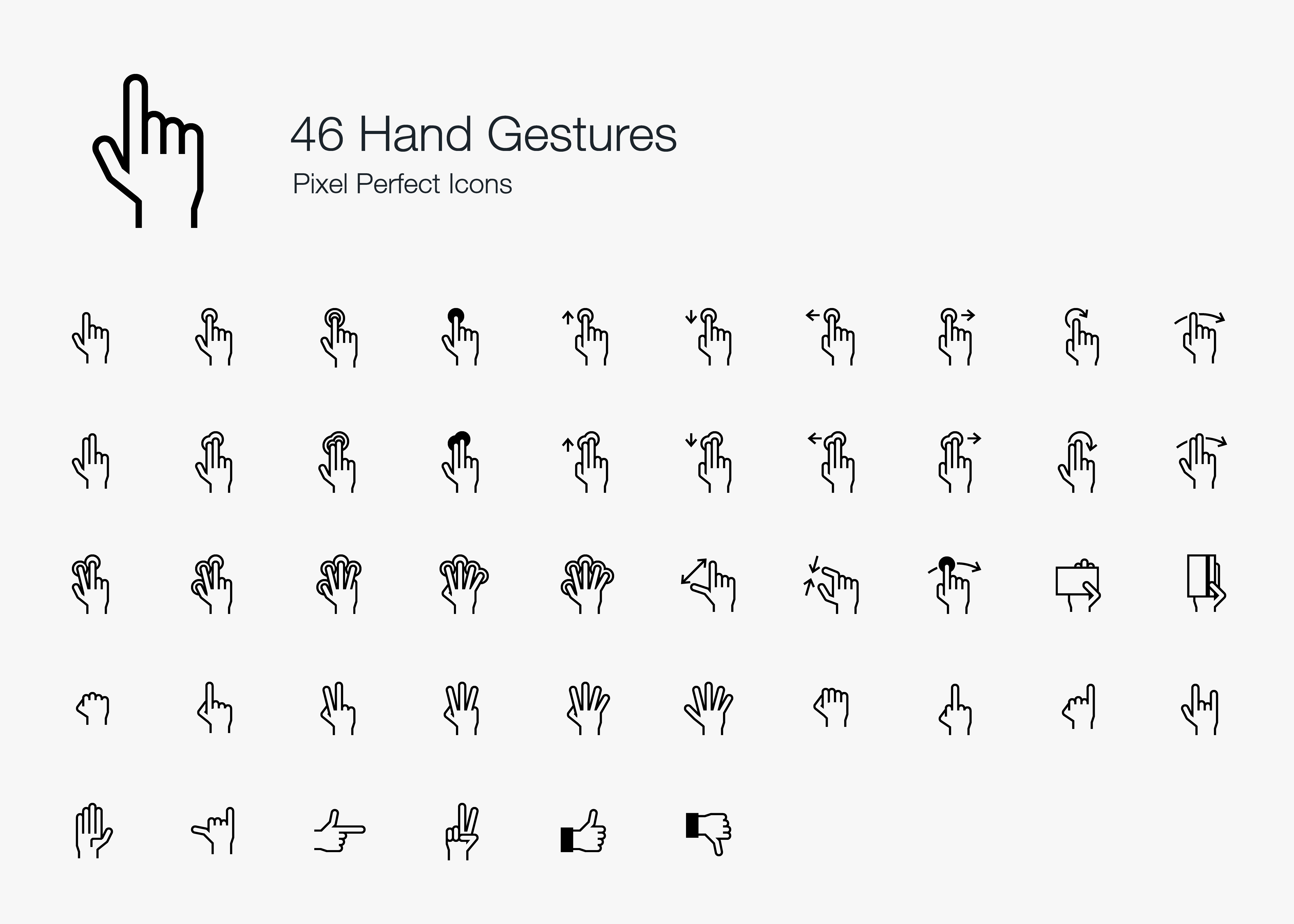 Hand Finger Gestures Pixel Perfect Icons Hand Line. 523660 Vector Art ... Hand Finger Gestures Pixel Perfect Icons Hand Line. 523660 Vector Art ...