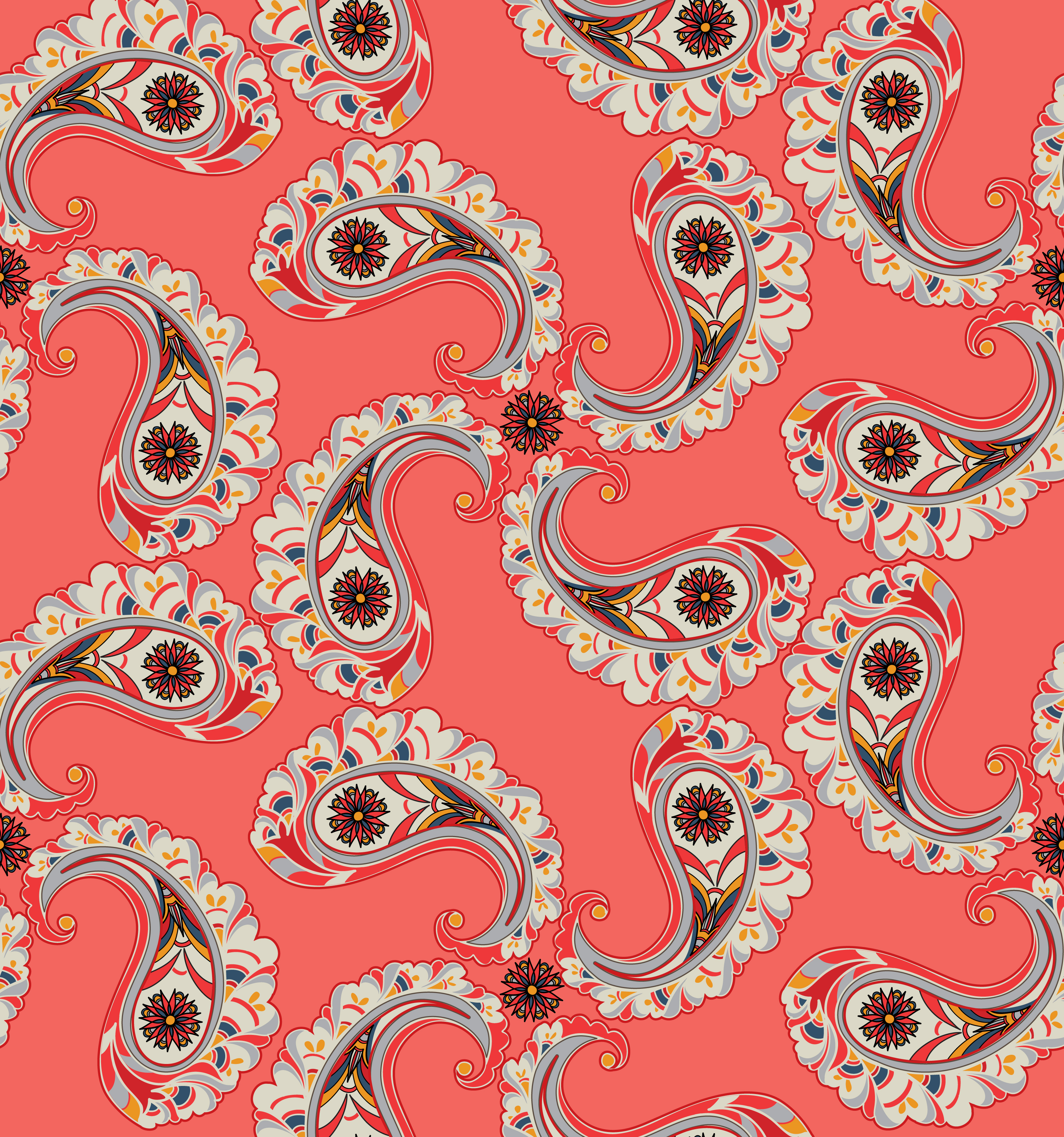Floral seamless background. Oriental ornament. Flower pattern. 524153 ...