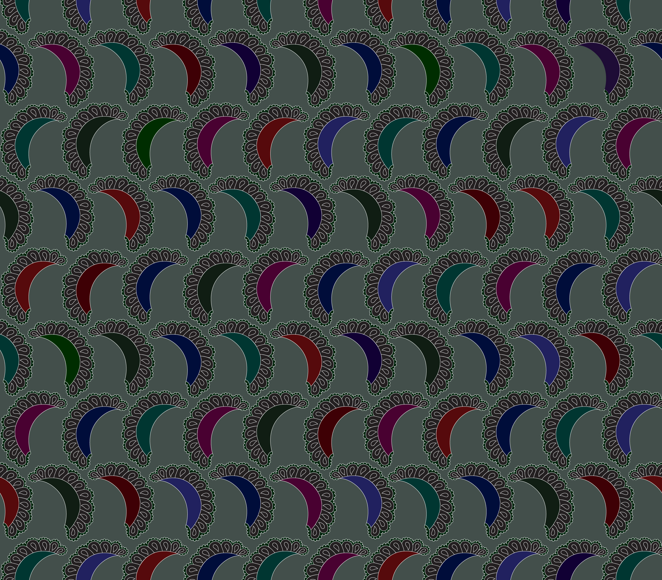 Abstract Oriental Floral Tile Pattern Geometric Ornament 524267 Vector