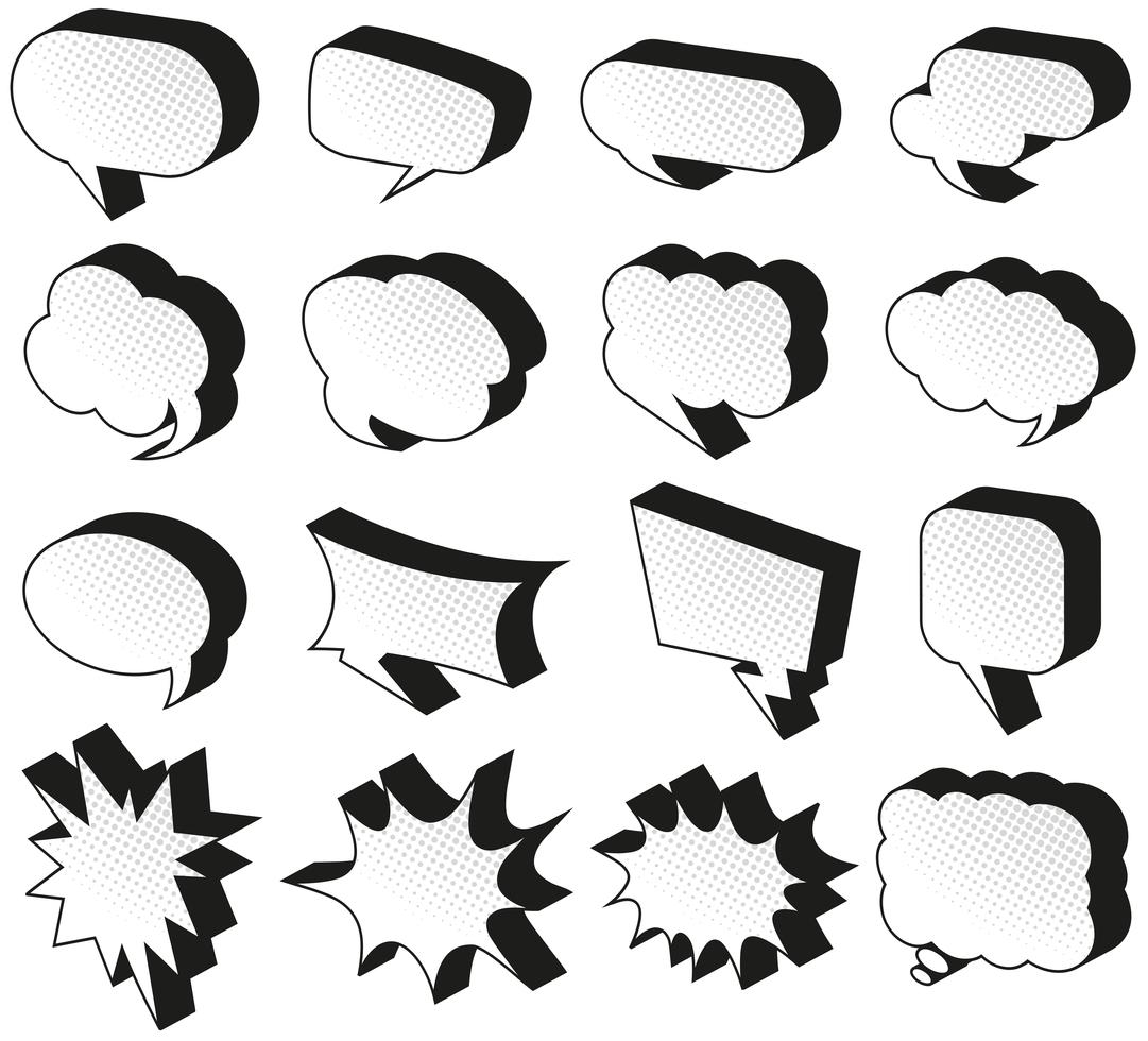 Speech bubble templates on white background 526567 Vector Art at Vecteezy