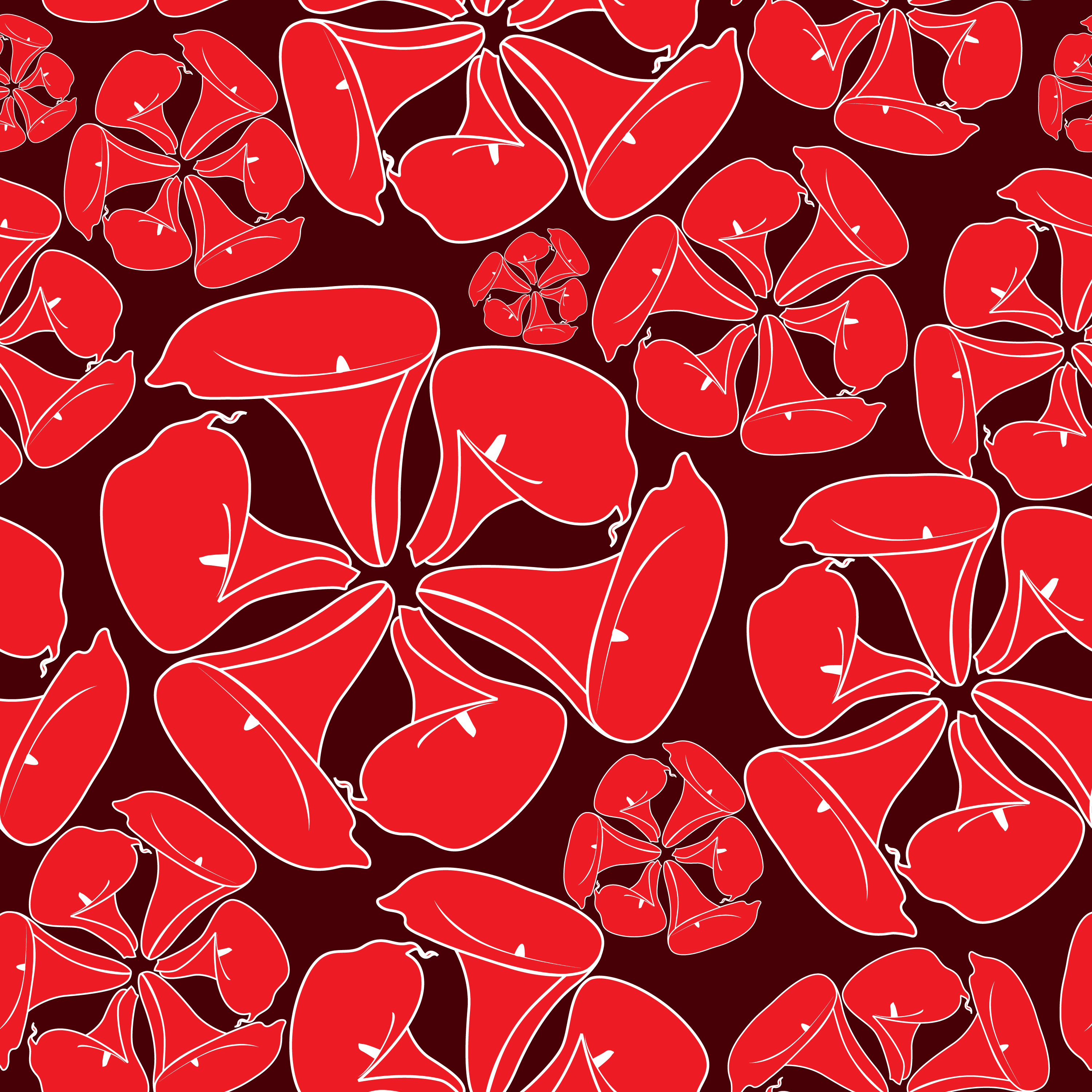 Abstract Oriental Floral Seamless Pattern Flower Geometric Ornamental