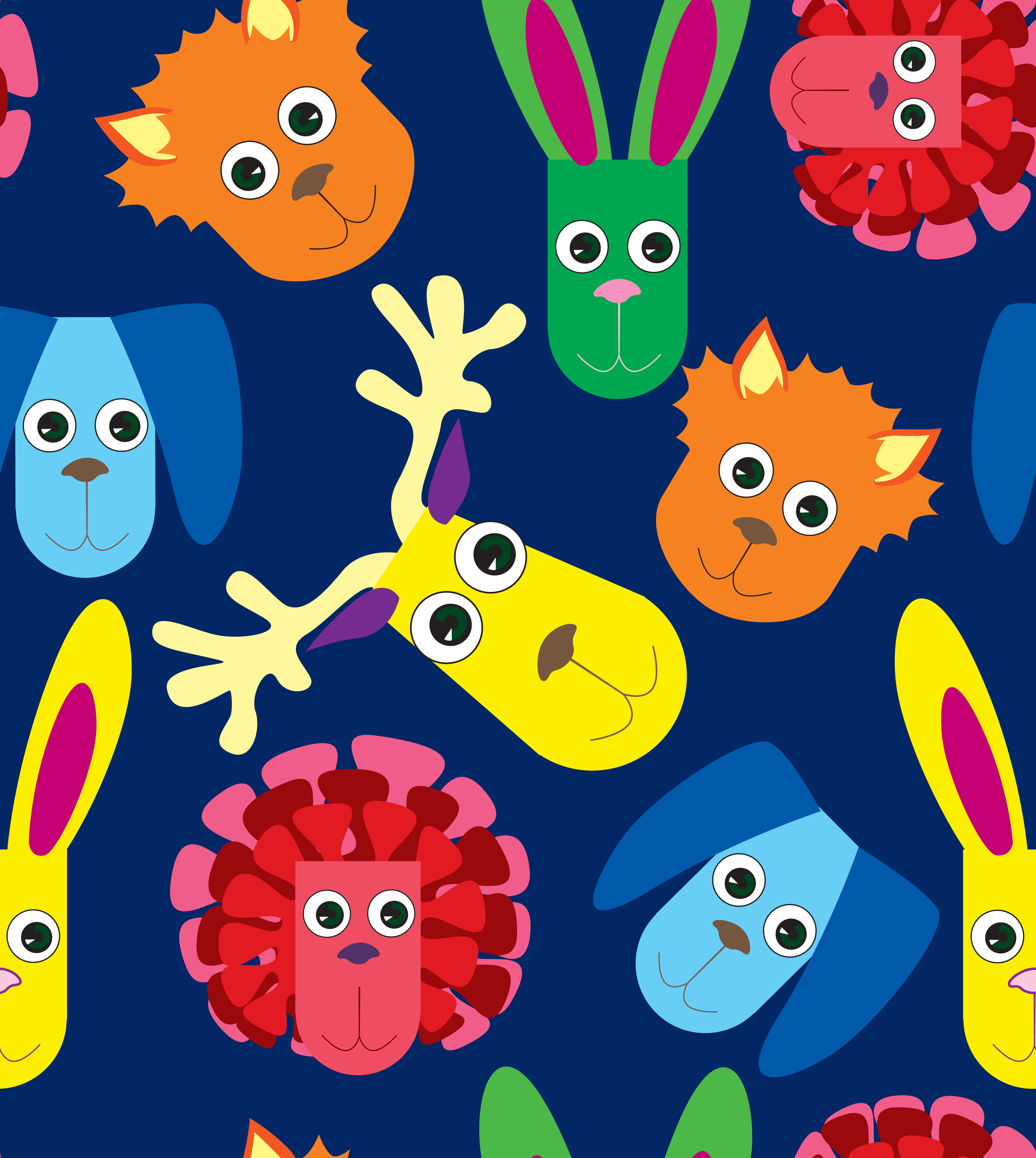 Vintage Pattern With Baby Toys Cute Kids Fluffy Toy Illustration vintage-pattern-with-baby-toys-cute-kids-fluffy-toy-illustration