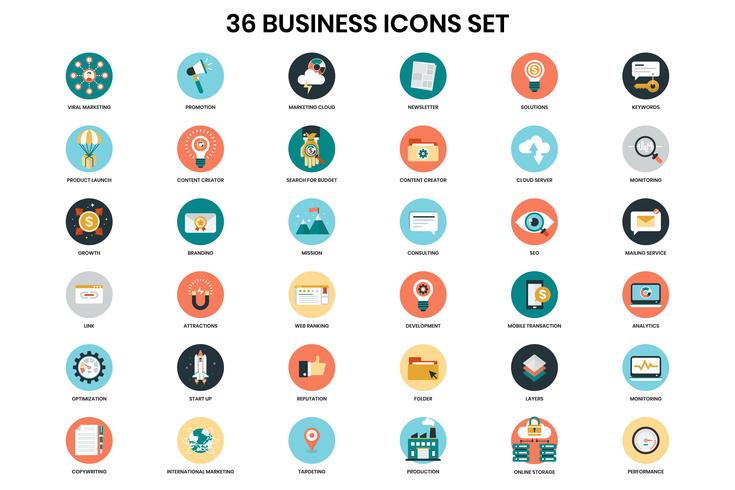 Business icons set for business 527776 Vector Art at Vecteezy