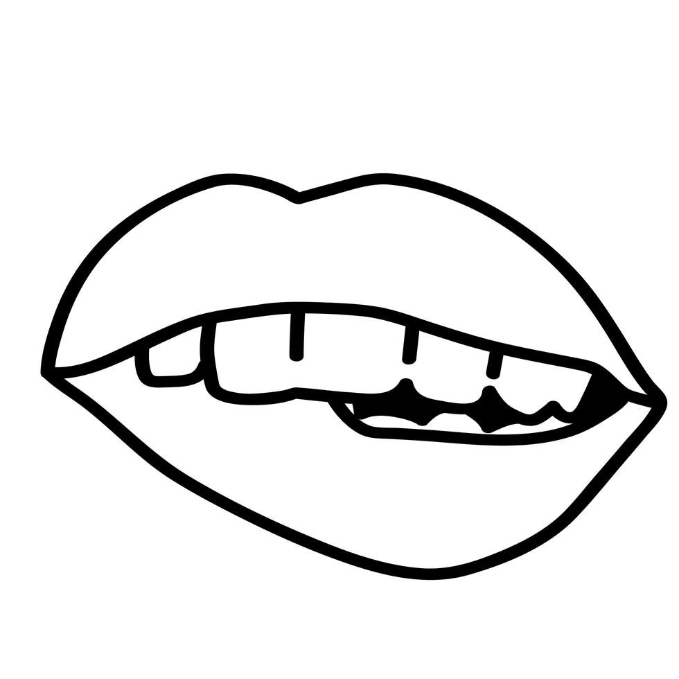Lip Biting Vector Download Free Vectors Clipart Graphics And Vector Art