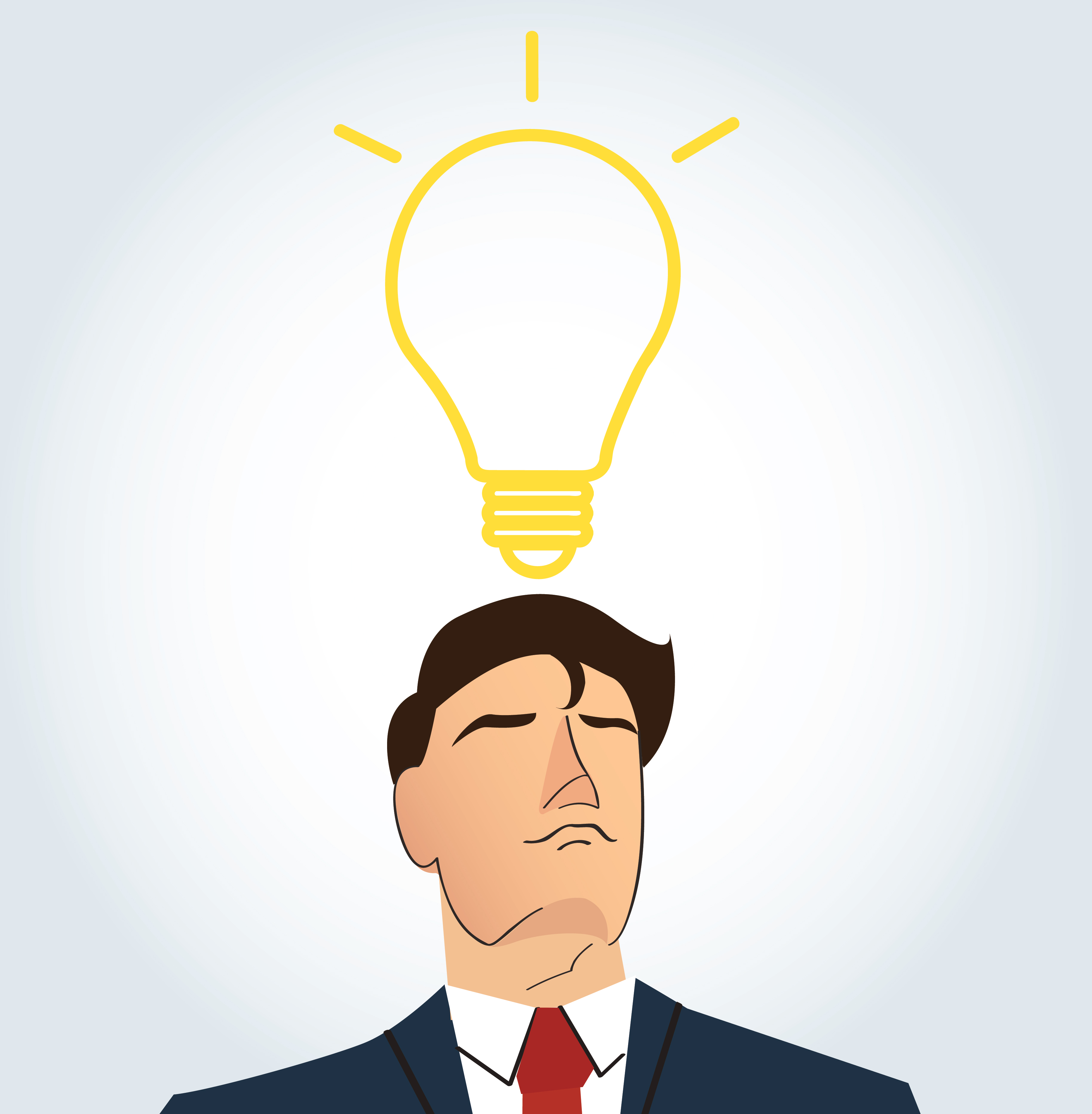 Businessman thinking with light bulb shape. concept of thinking 531601 ... Businessman thinking with light bulb shape. concept of thinking 531601 ...