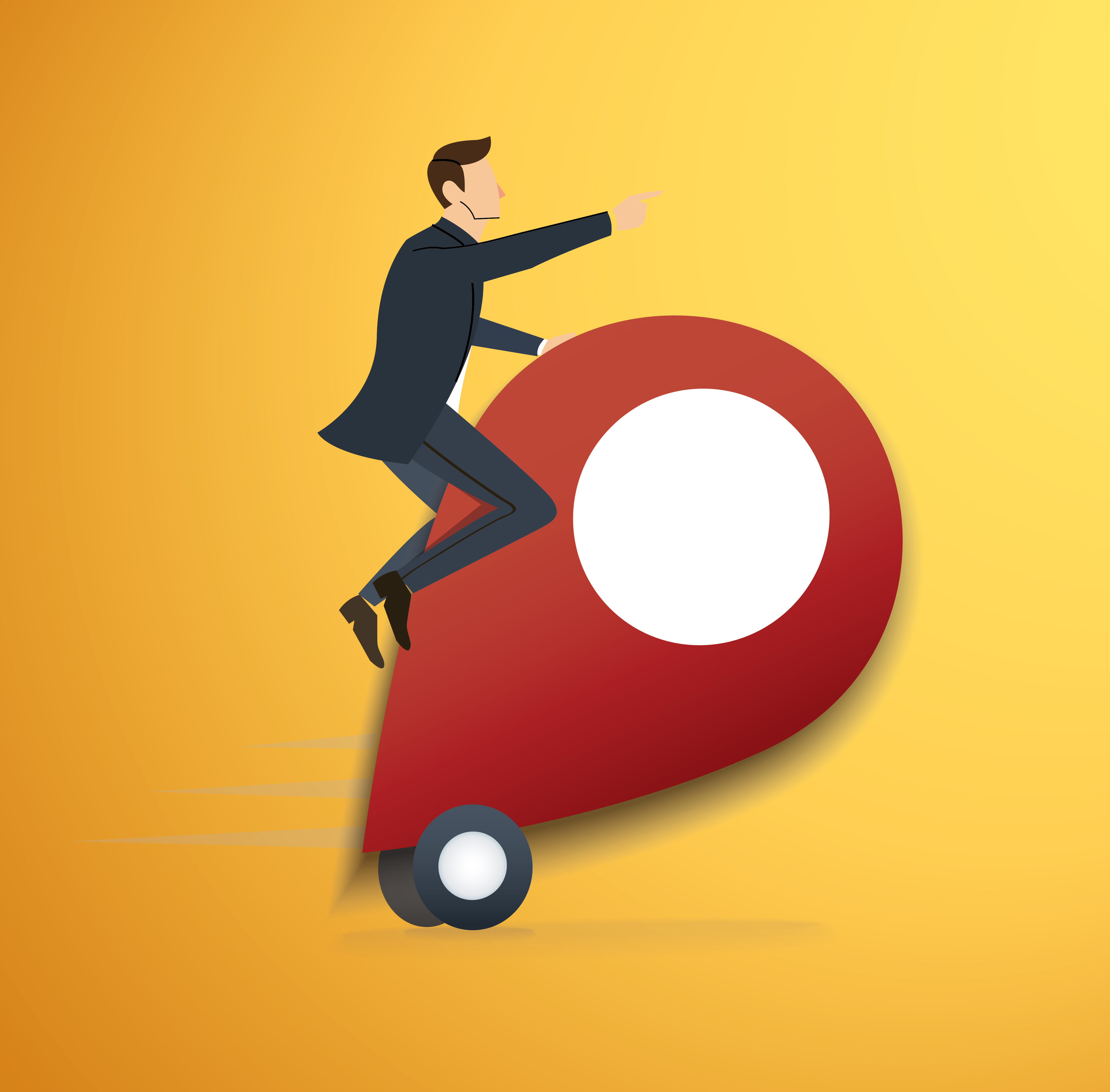 A Man Riding Pin Icon Vector Location Icon Travel Symbol 531625 Vector Art At Vecteezy
