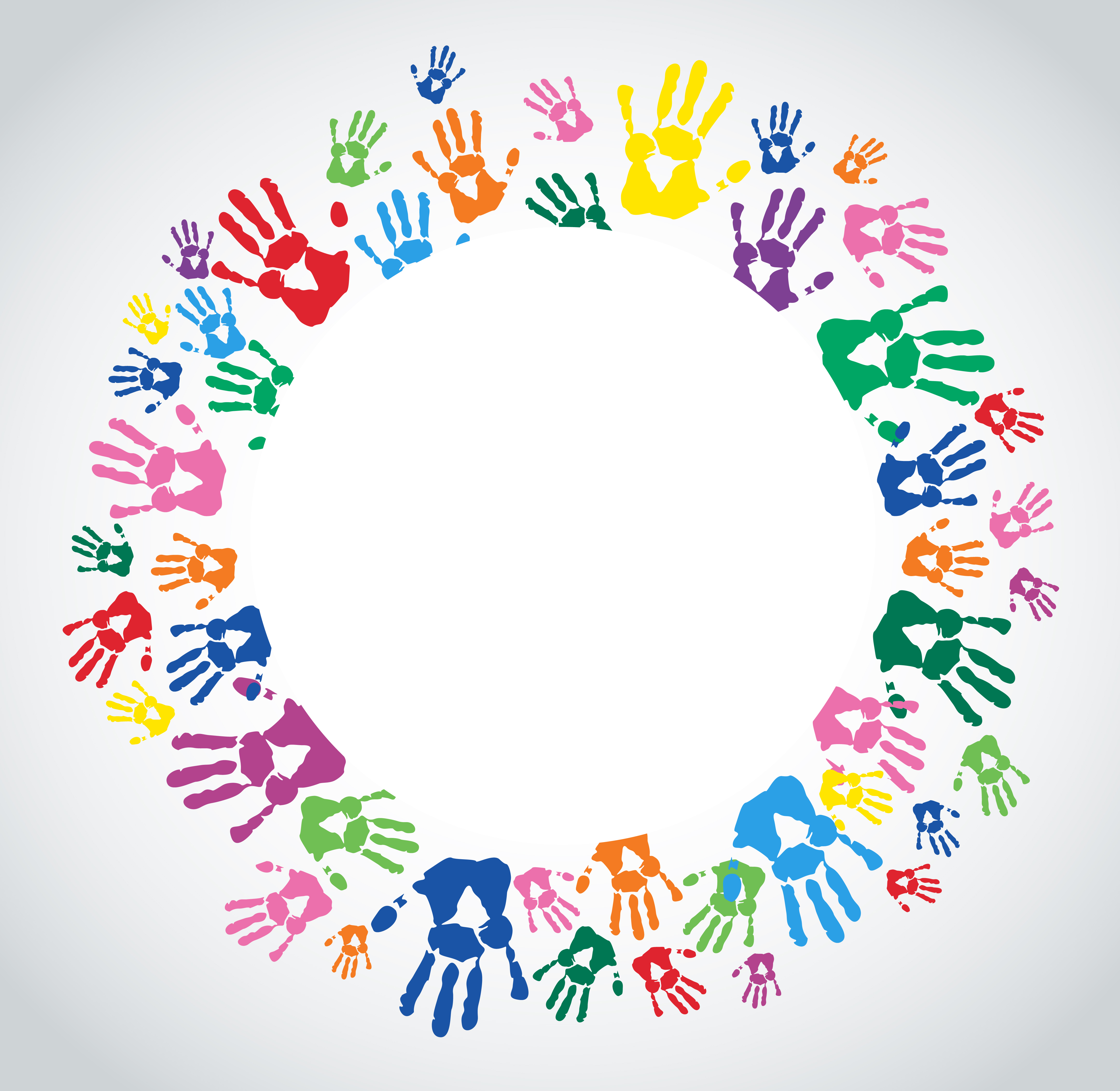 Abstract Background with Colorful Hand prints 531841 Vector Art at Vecteezy