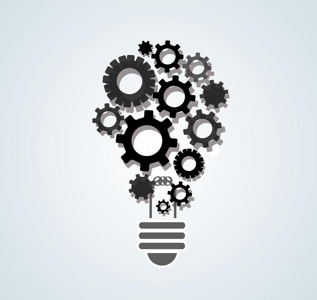gears in light bulb shape , abstract gears concept of thinking 531996 ...