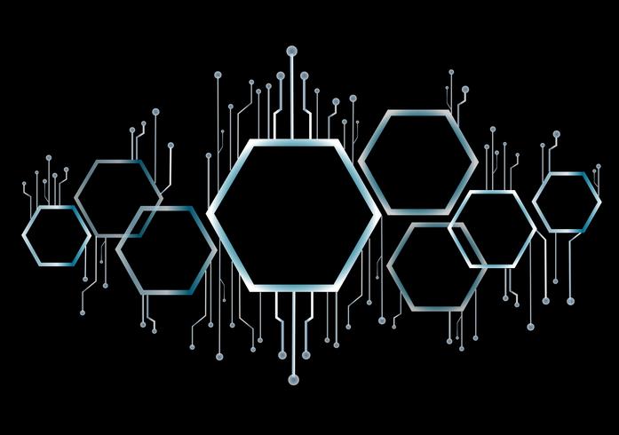 abstract bee hive , hexagon and technology line background 532298 Vector Art at Vecteezy