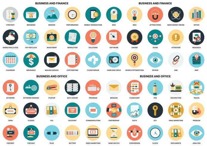 Business icons set for business 532836 Vector Art at Vecteezy
